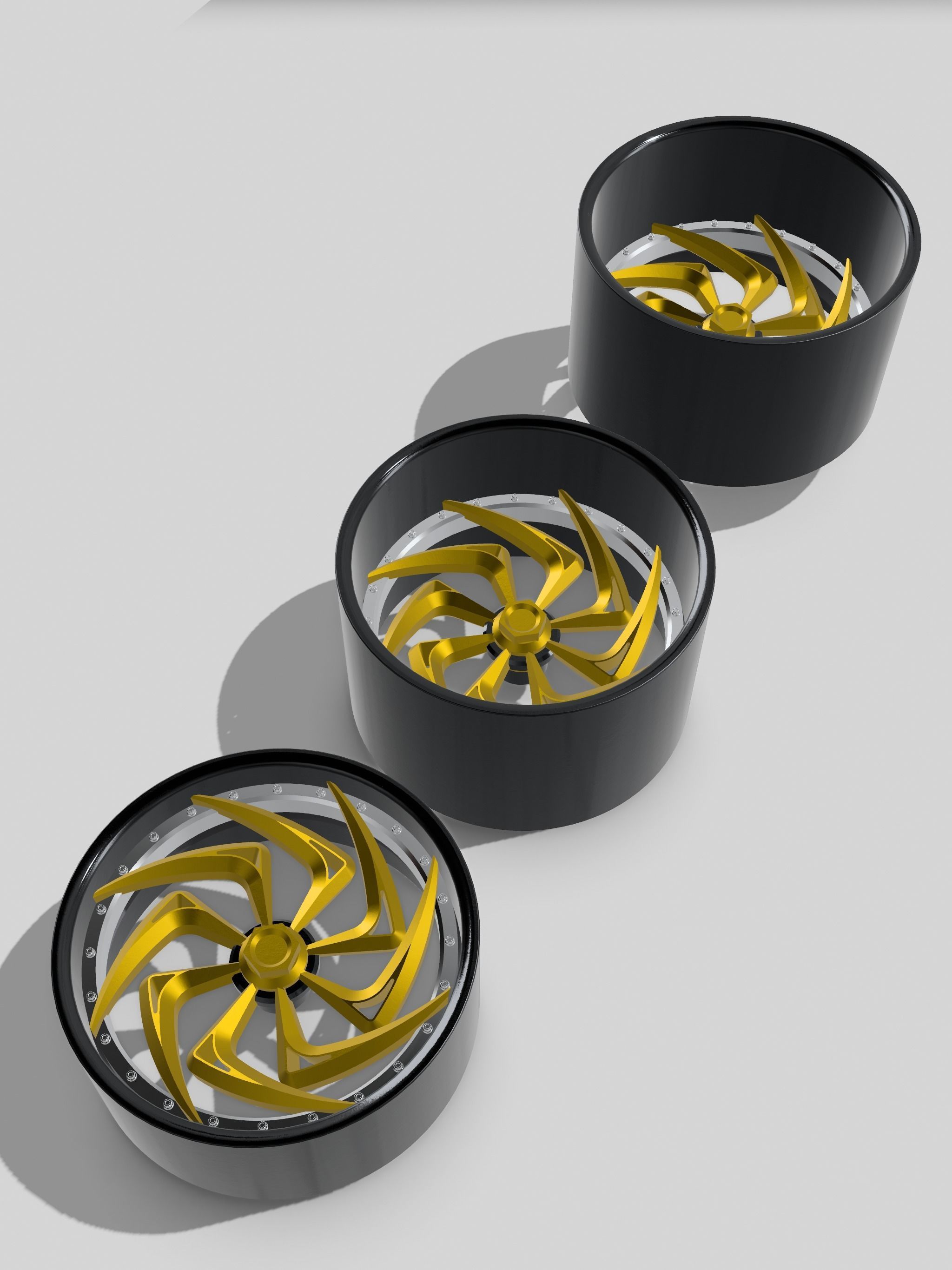 20inch LIGHTNING Concave Wheels 3 offsets w Tires 3D model 3D printable ...