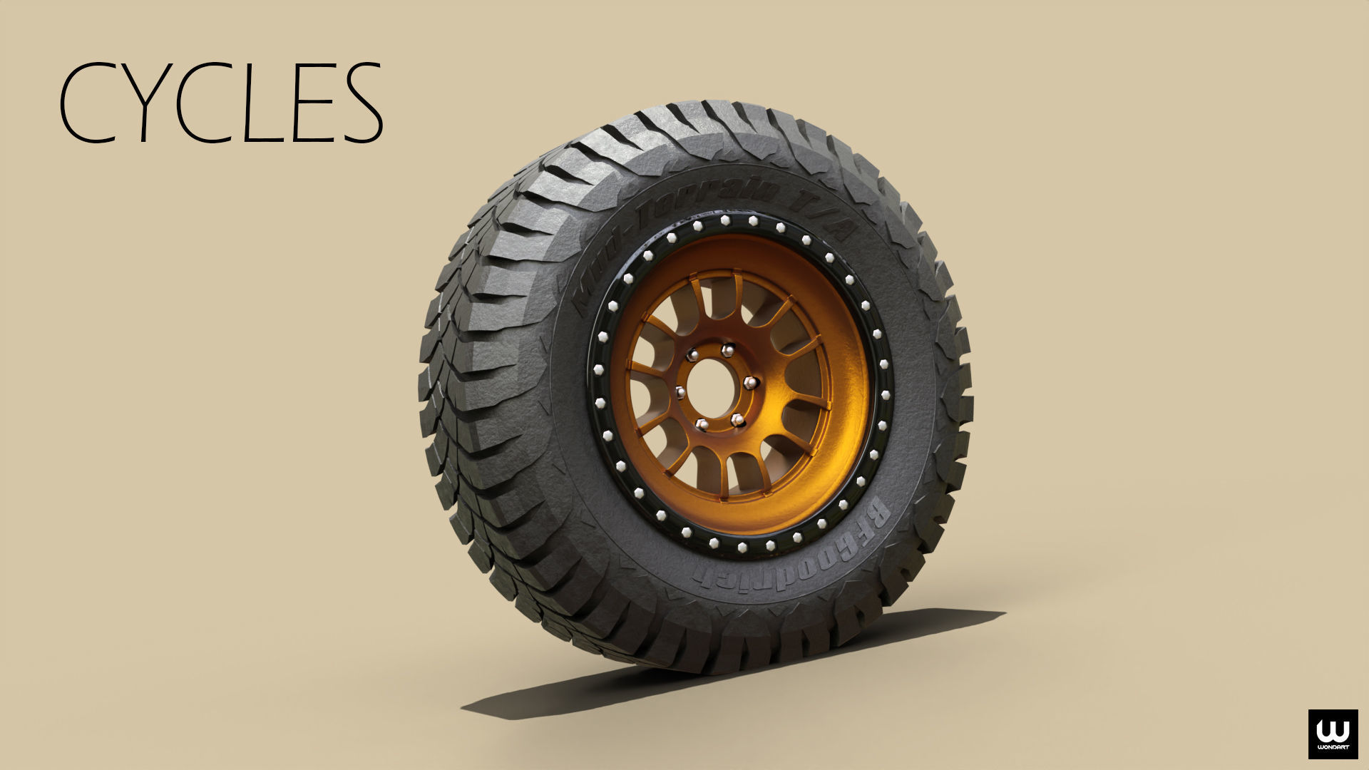 Off-Road SUV Wheel with BFGoodrich Mud-Terrain Tire 3D model | CGTrader