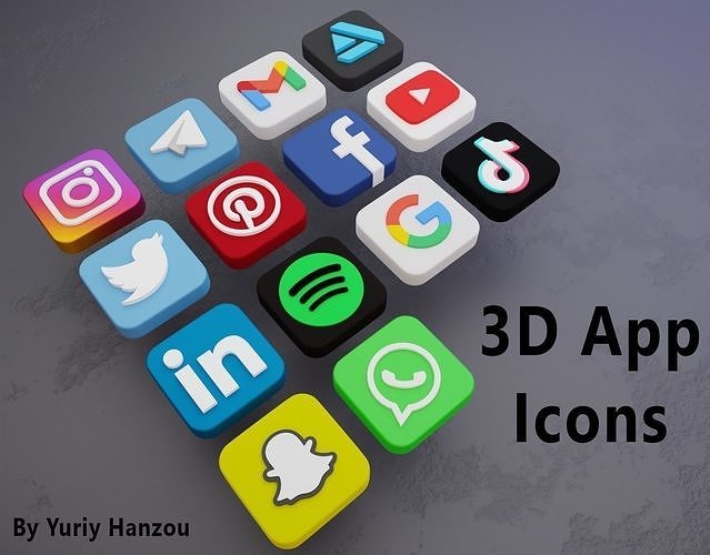 Apps Icons 3D model | CGTrader