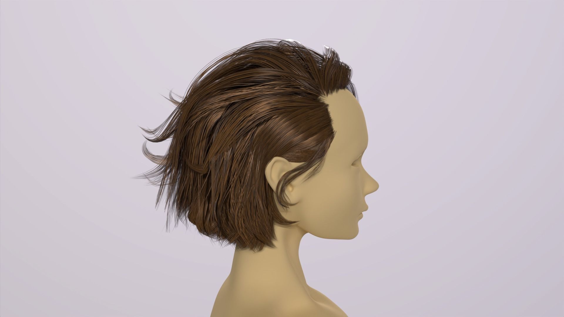 Real-time Female Hair Card with Texture under 21 k Tris 3D model | CGTrader