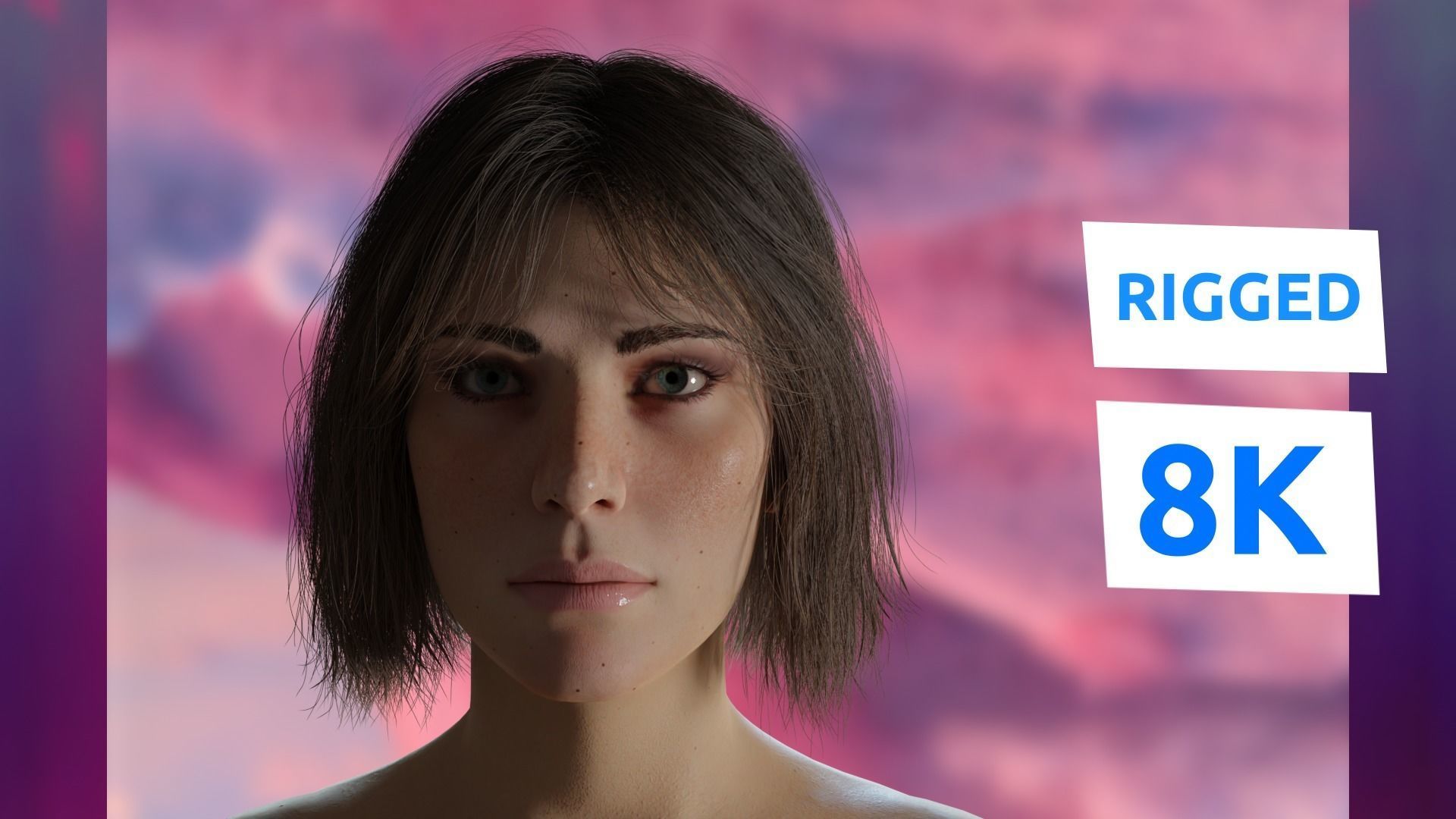 Maggie Blender Rigged Female Character 3D model rigged | CGTrader