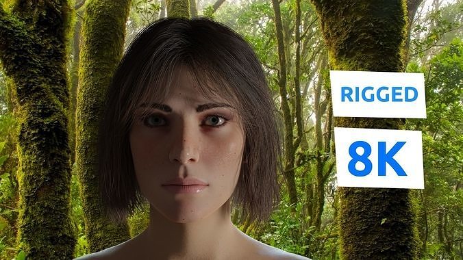 Maggie Blender Rigged Female Character 3D model rigged | CGTrader