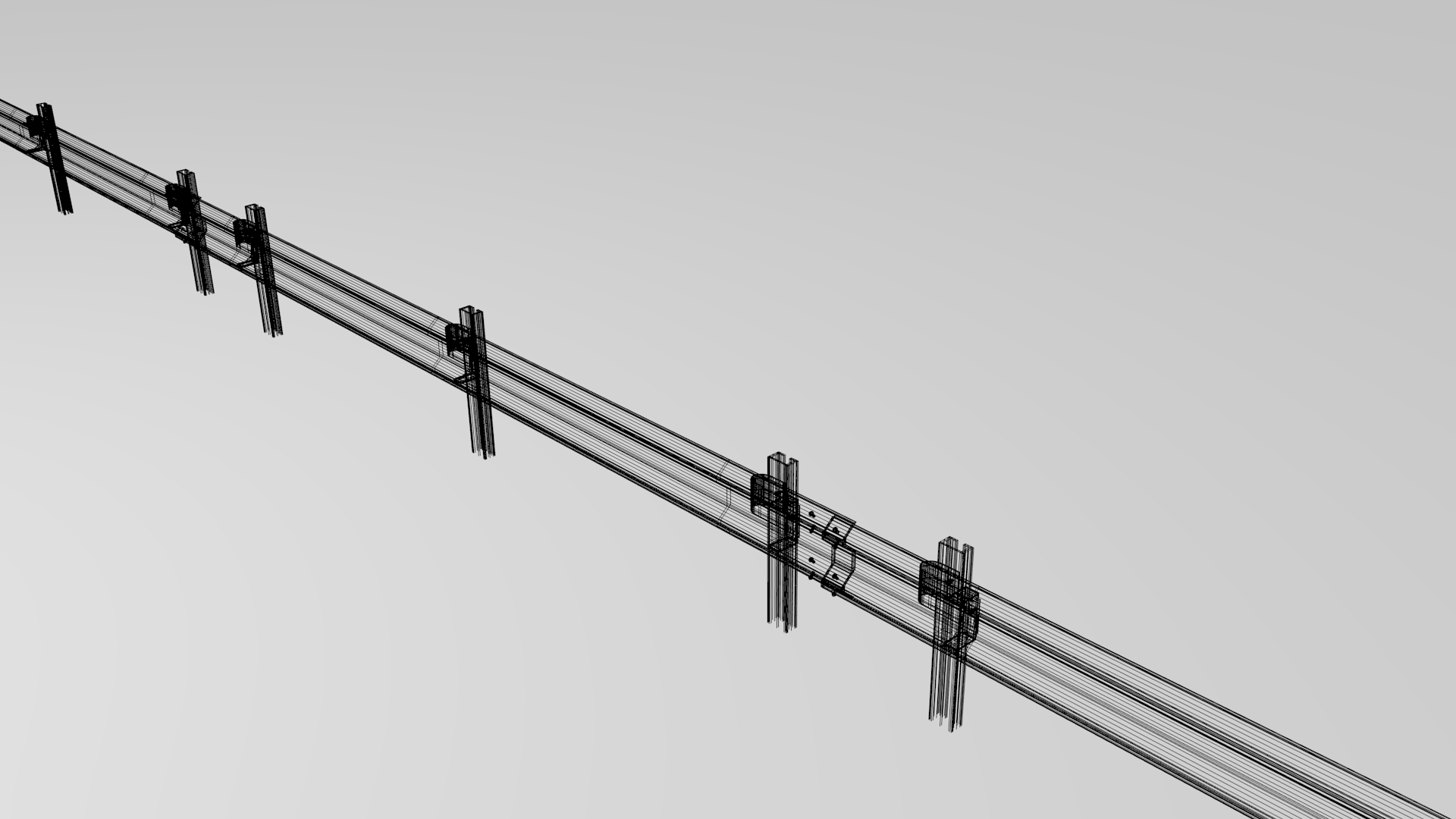 Traffic railing 3D model | CGTrader