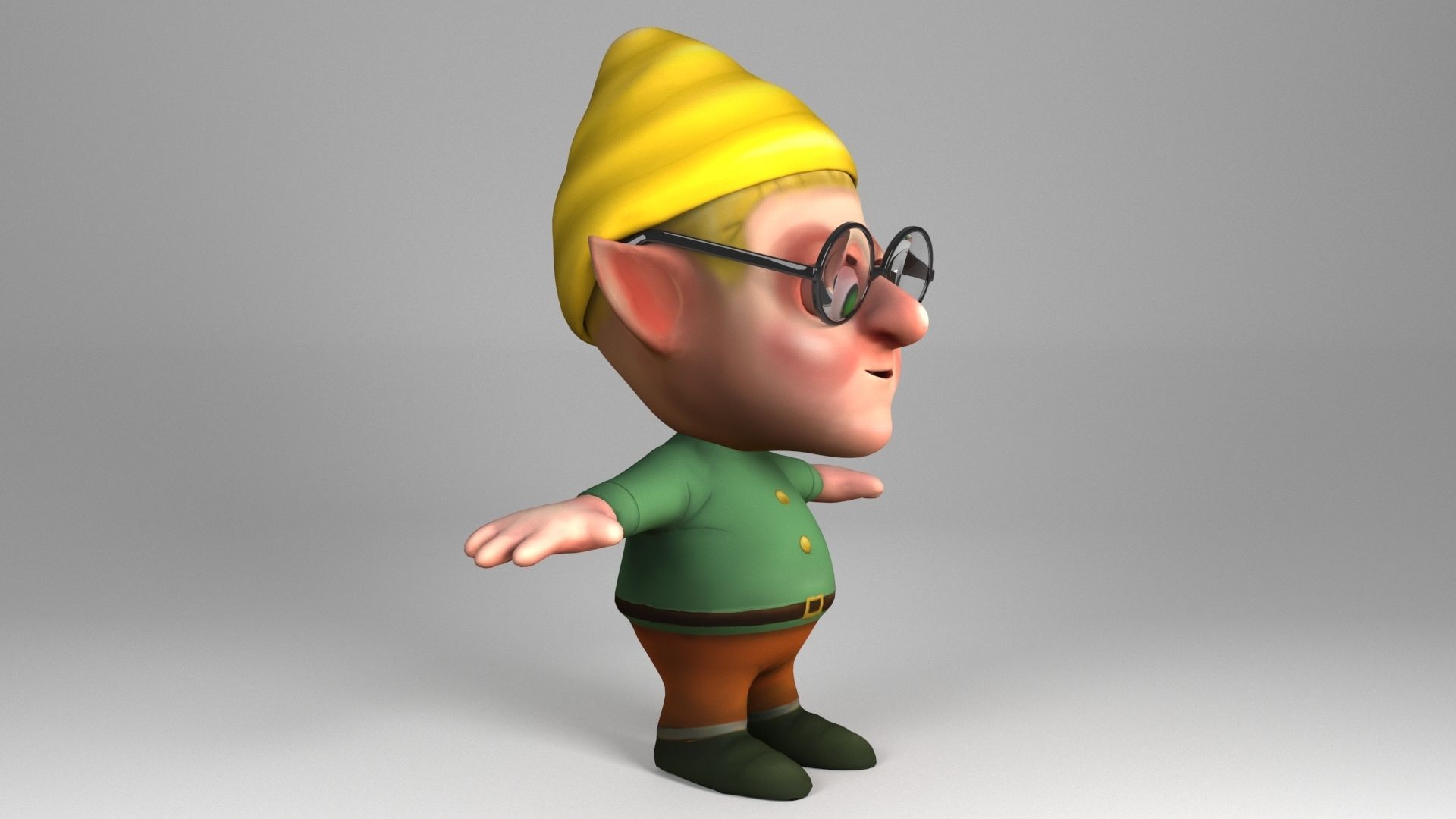 3D model Dwarf with glasses VR / AR / low-poly | CGTrader