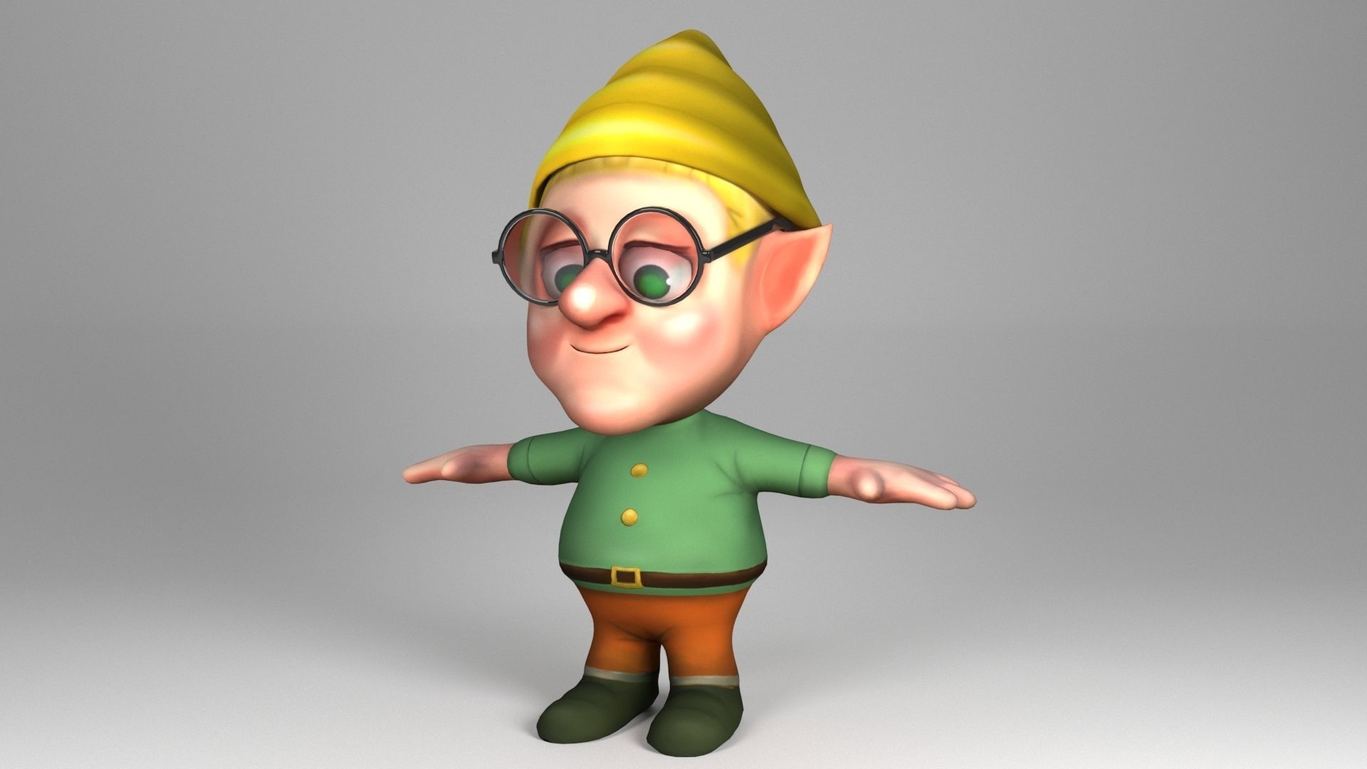3D model Dwarf with glasses VR / AR / low-poly | CGTrader