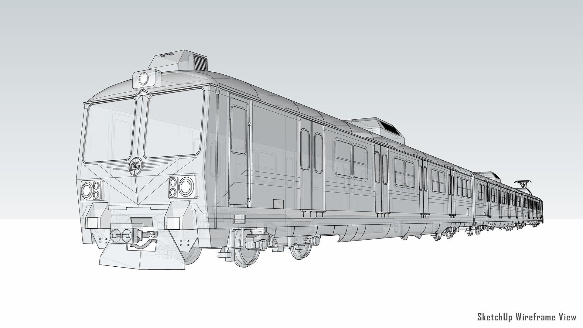 3D model TCDD - E14000 Electrificied Commuter Train VR / AR / low-poly ...