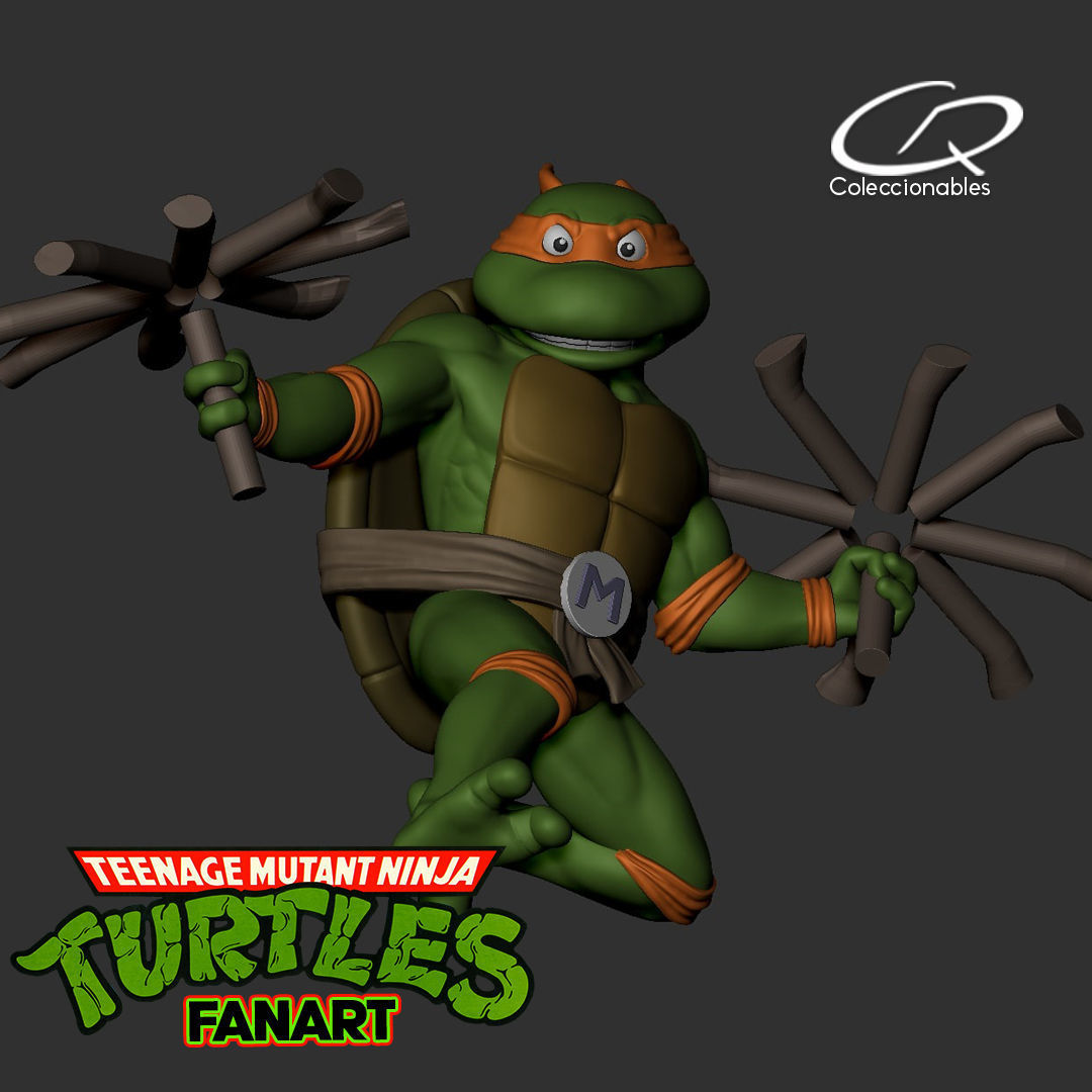 Teenage Mutant Ninja Turtles Fanart - Michaelangelo 3D model 3D ...