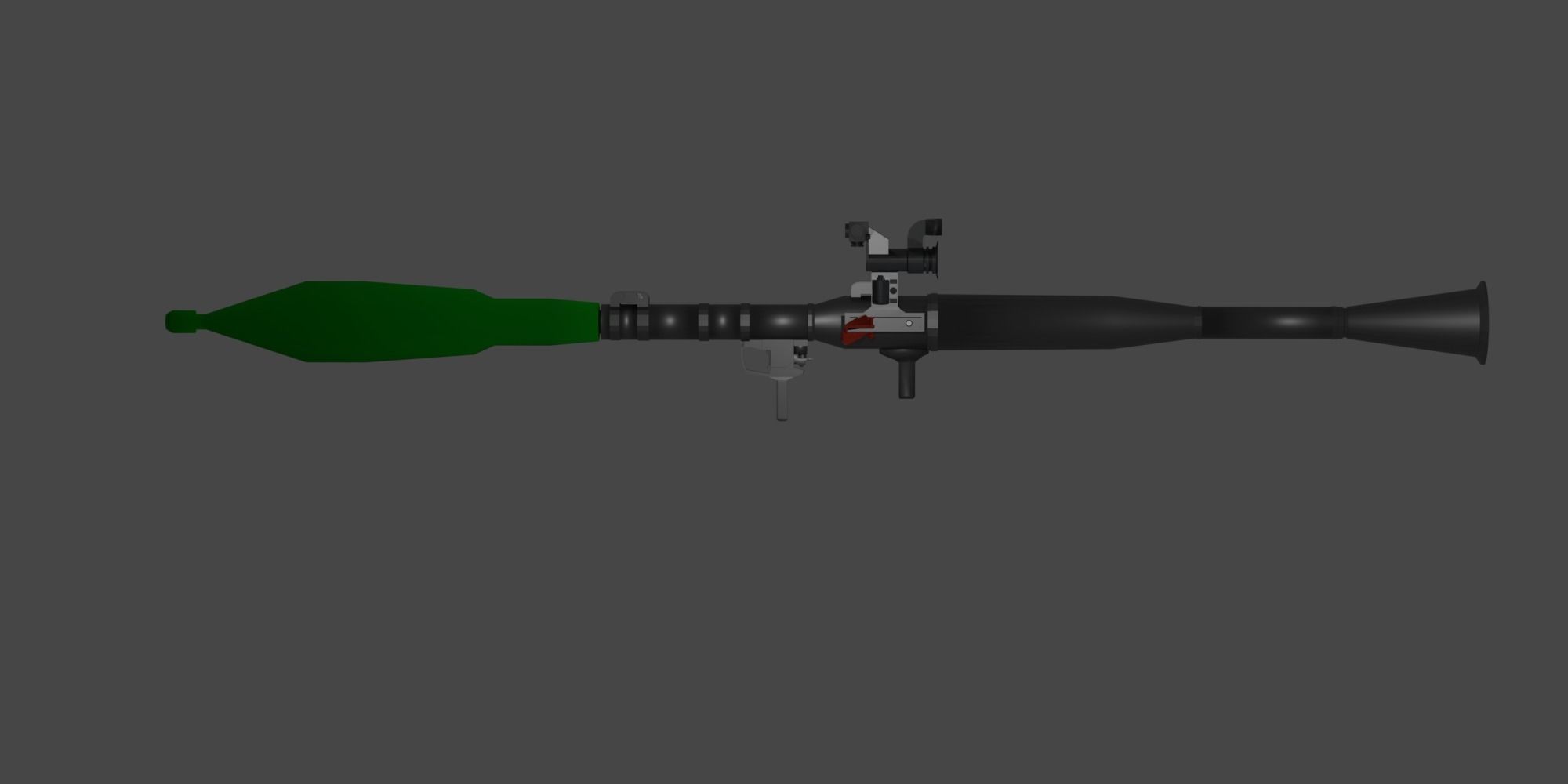 low poly RPG grenade launcher free 3D model | CGTrader