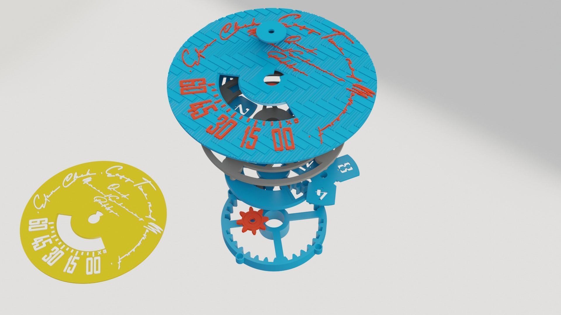 3D Printable CLOCK Movement Mechanism For Quartz Movement 3D model 3D ...