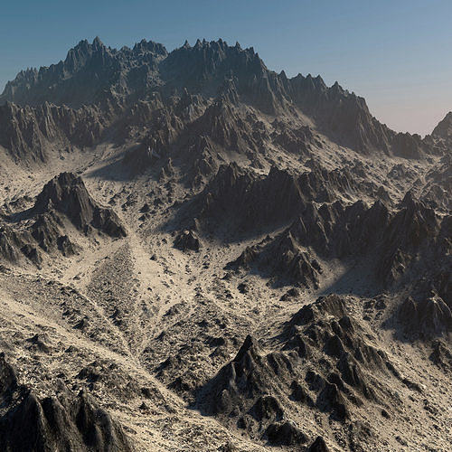 Mountains snow big n2 3D model | CGTrader