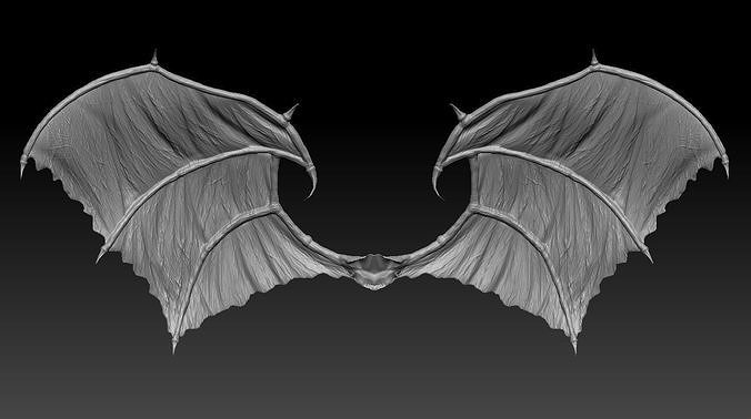 High-poly mode Demon Wings 3D model | CGTrader