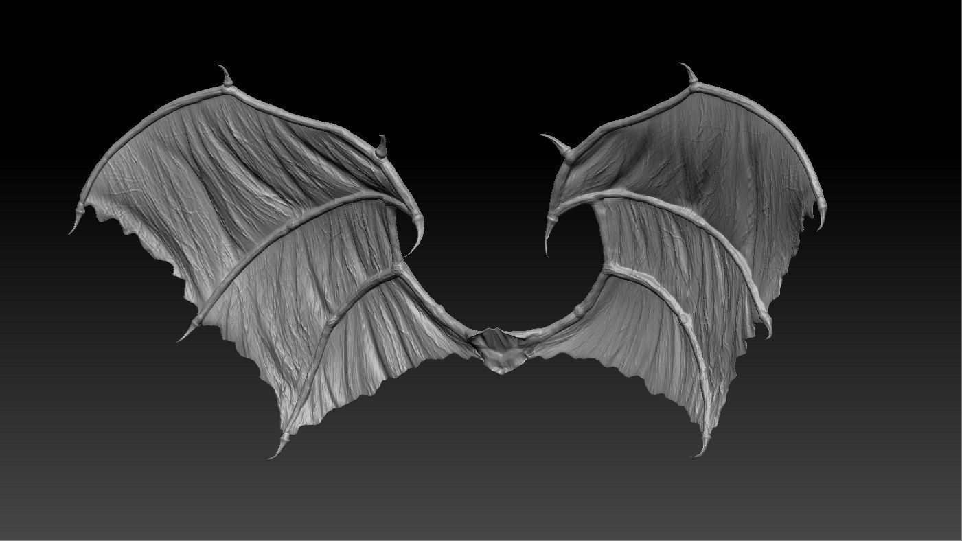High-poly mode Demon Wings 3D model | CGTrader