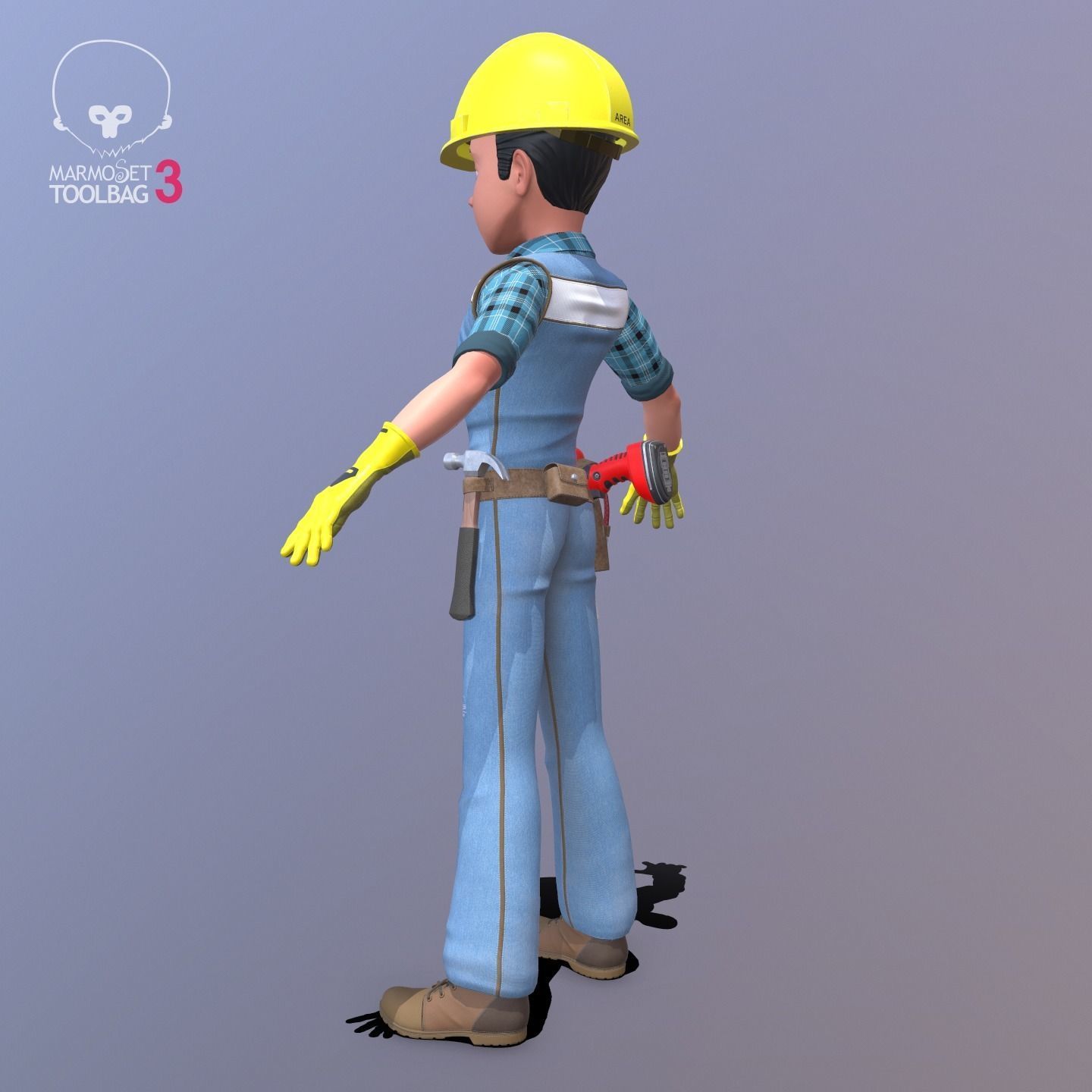 3D model Builder construction worker VR / AR / low-poly | CGTrader