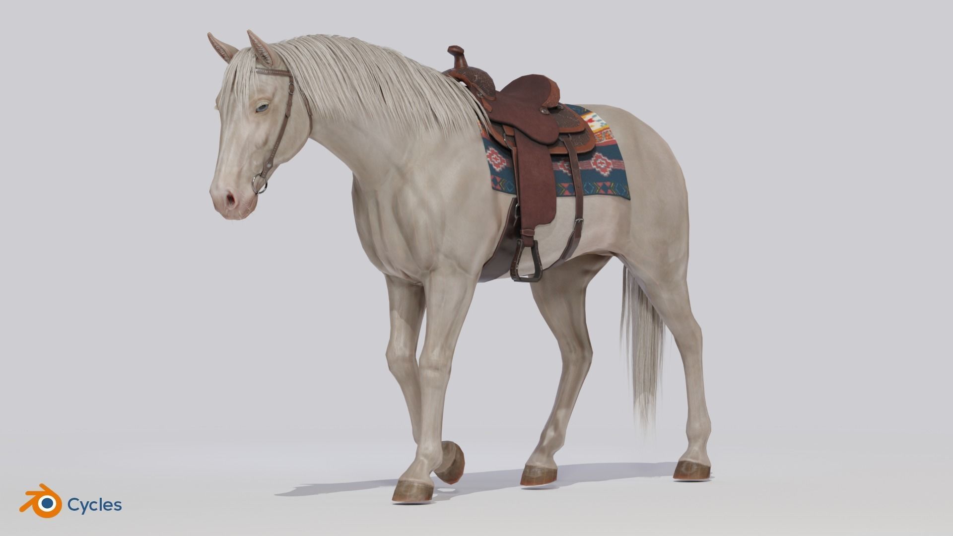 3D model Horse Herd - Low poly animated game-ready Horse and control ...