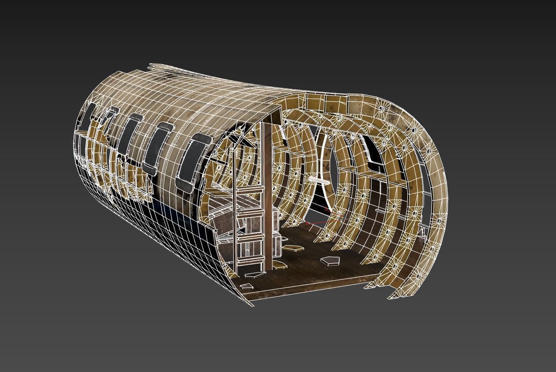 Wrecked Aircraft Part 3D model | CGTrader