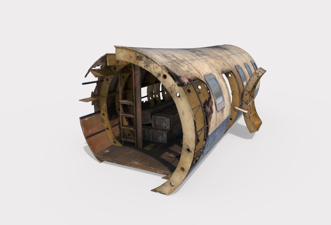Wrecked Aircraft Part 3D model | CGTrader