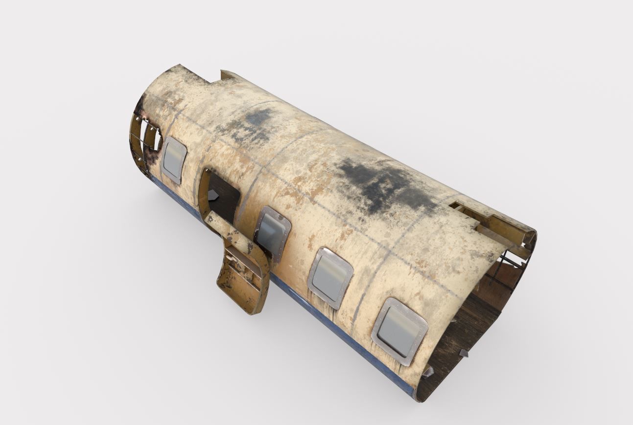 Wrecked Aircraft Part 3D model | CGTrader