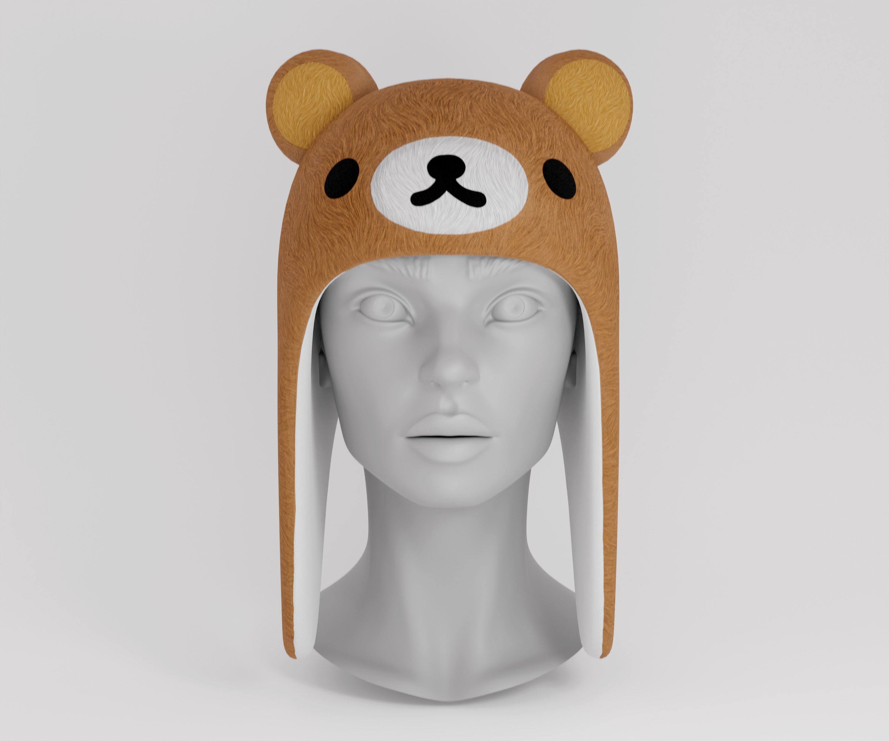 3D model Hat - Kawaii Bear Funny Cartoon Stylized Metaverse VR / AR ...
