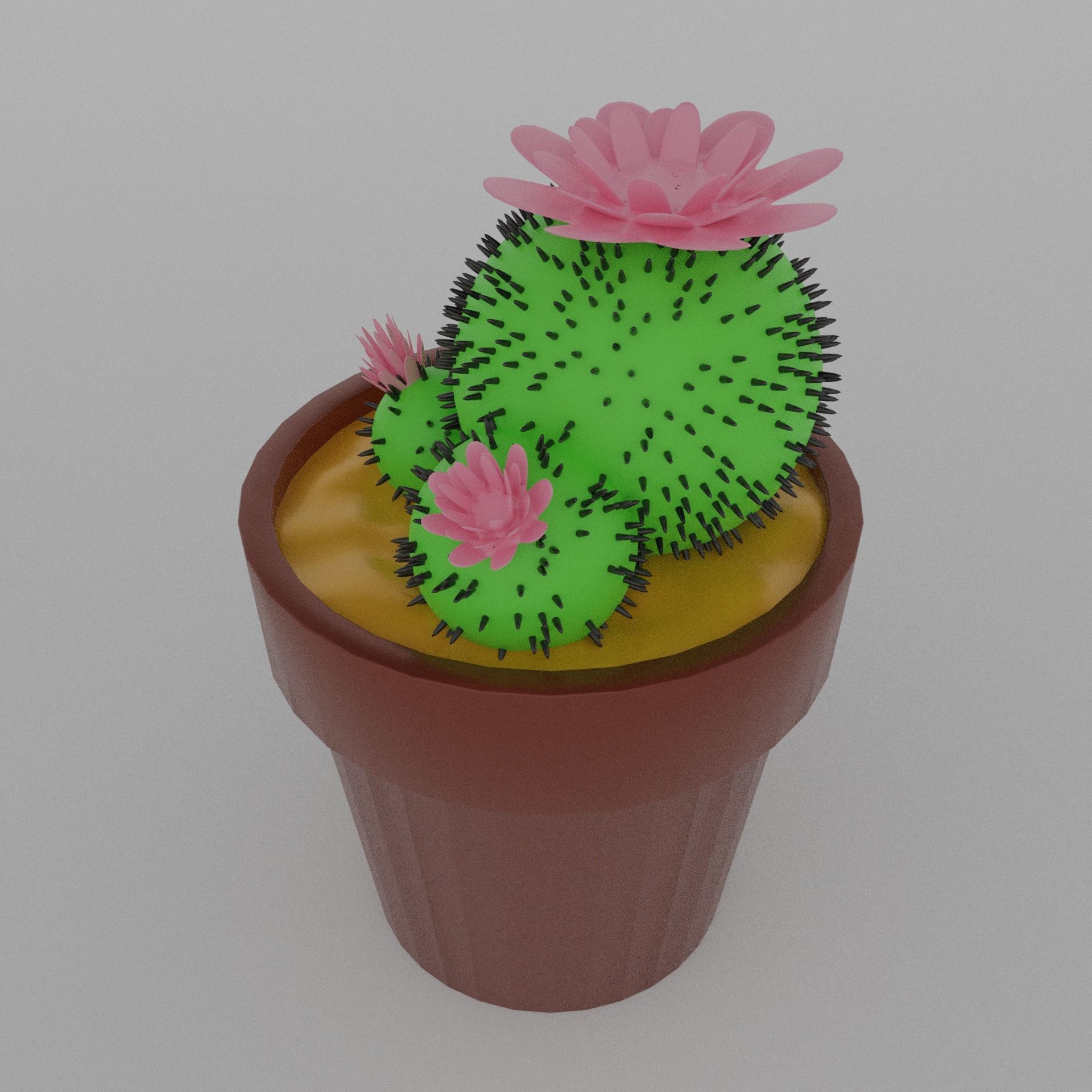 Cacti for video games 3D model | CGTrader