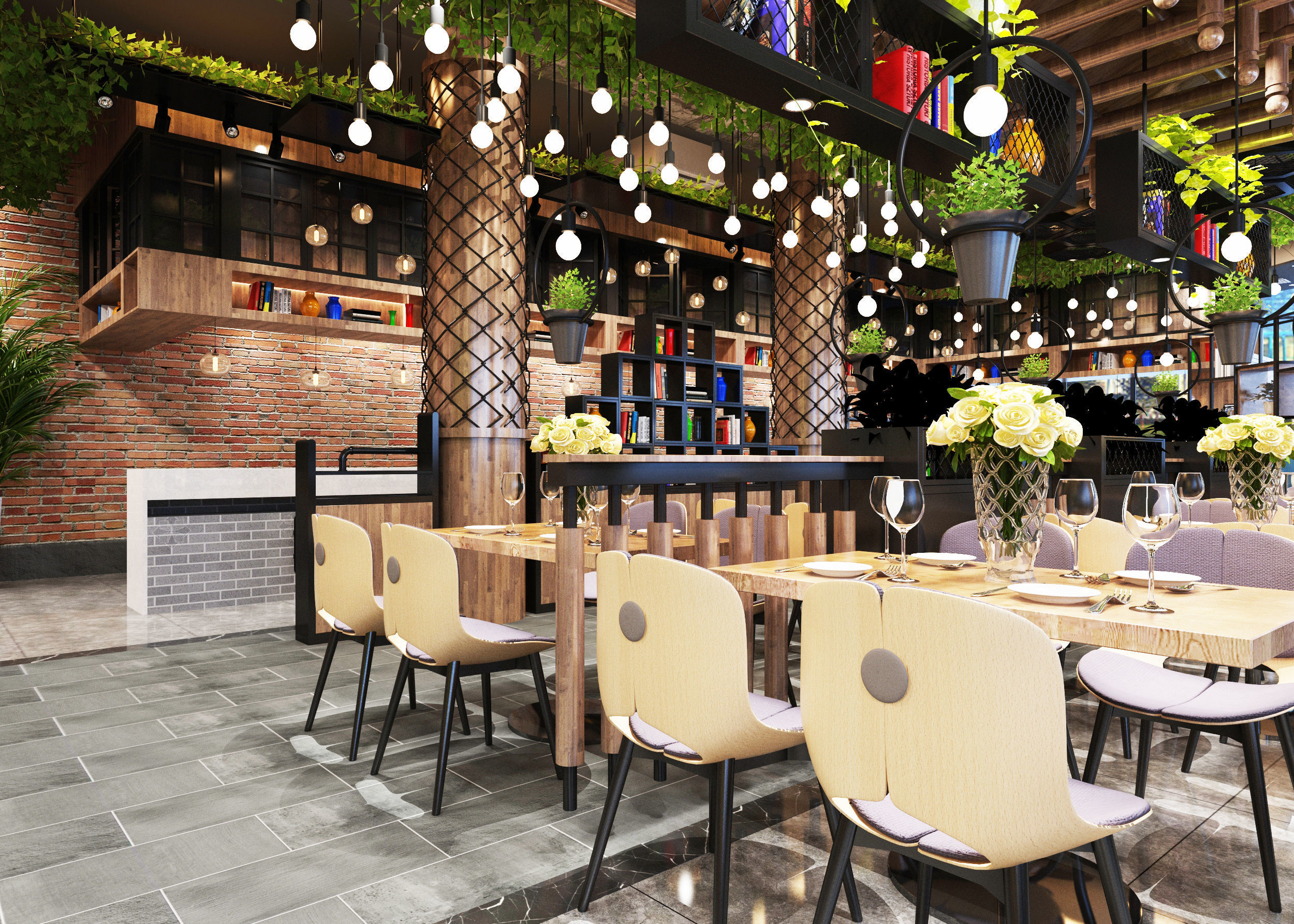 Modern Garden Restaurant 3D model | CGTrader