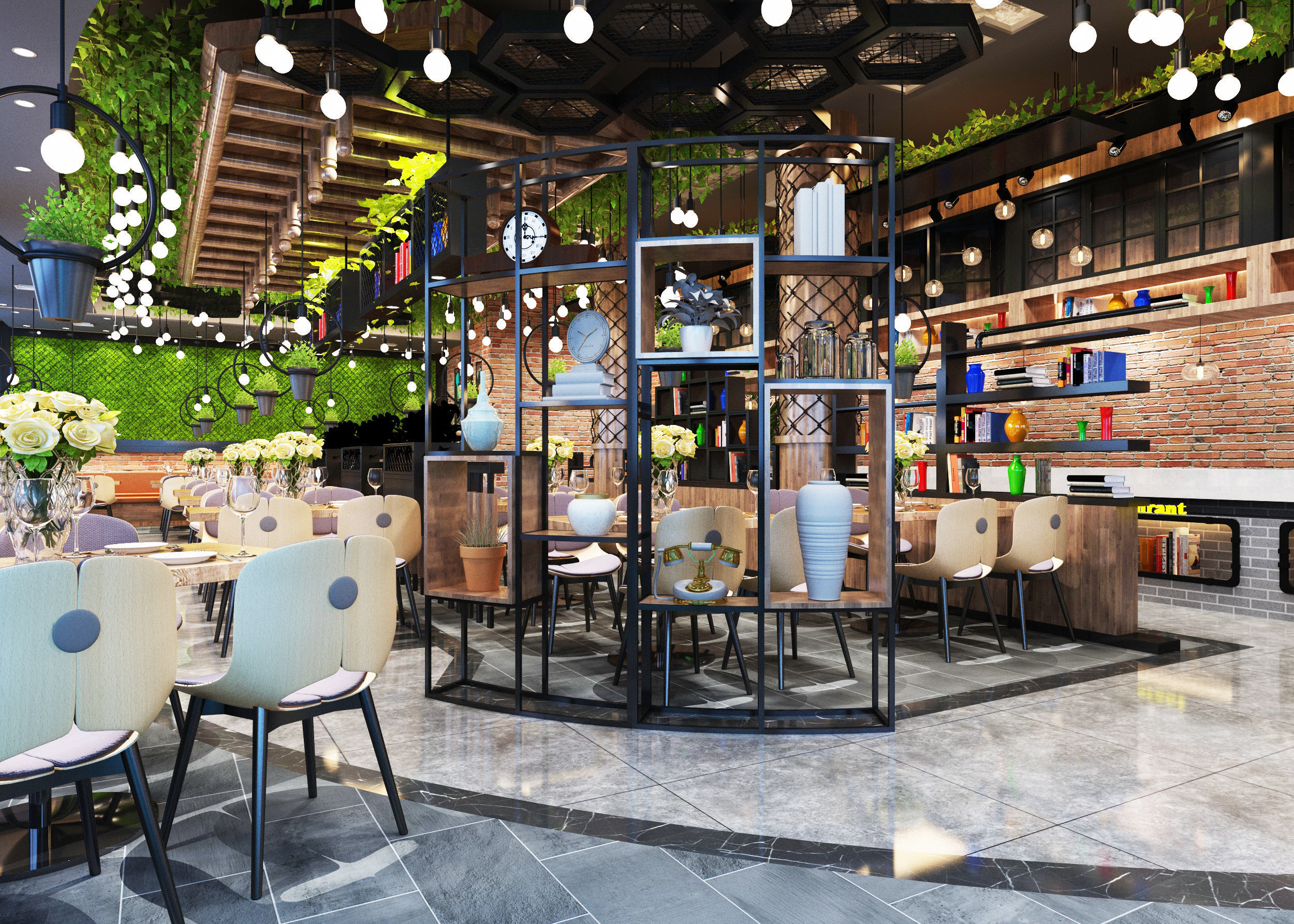 Modern Garden Restaurant 3D model | CGTrader