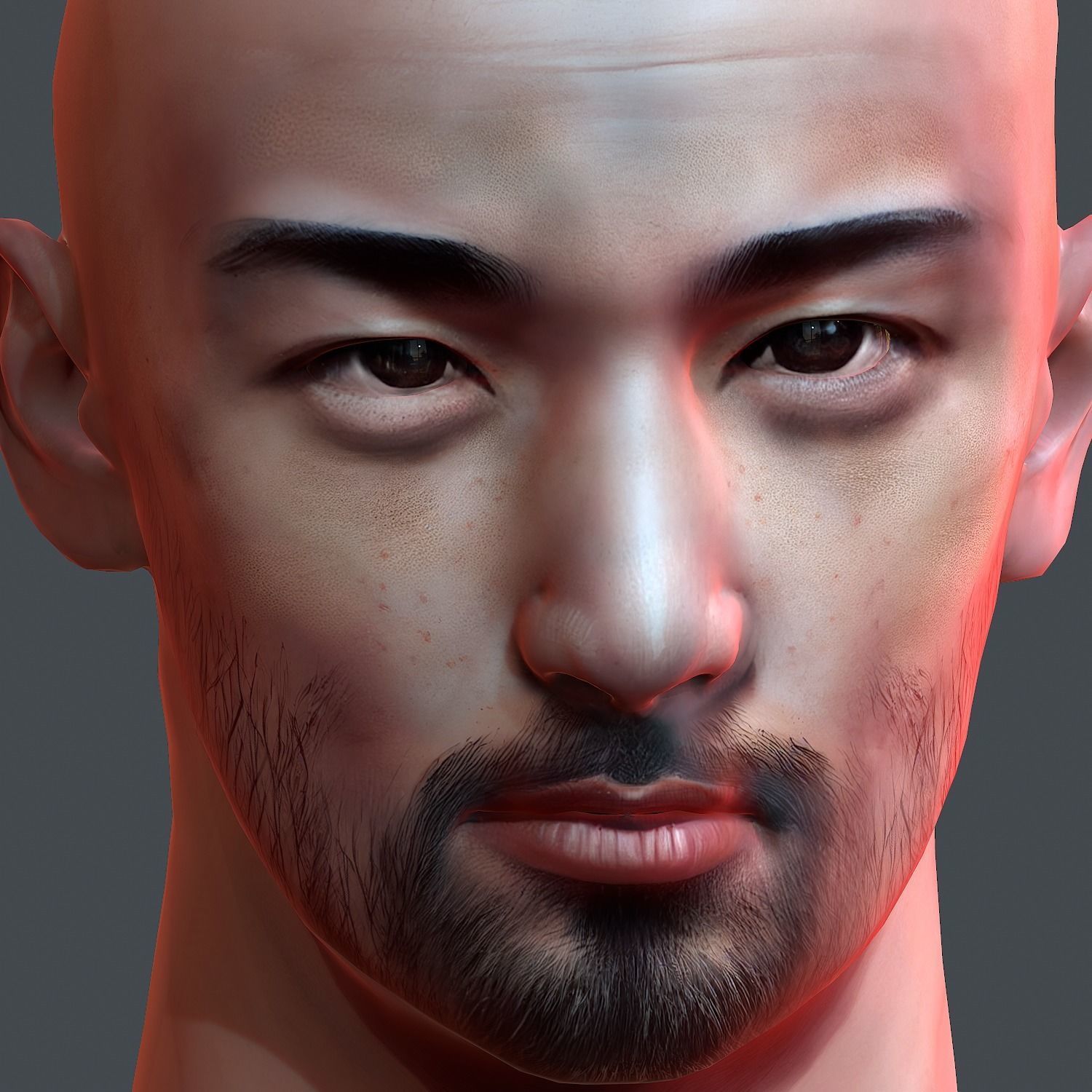 3D model Male head Asian male head PBR Realistic Perfect Head Low-poly VR / AR / low-poly | CGTrader