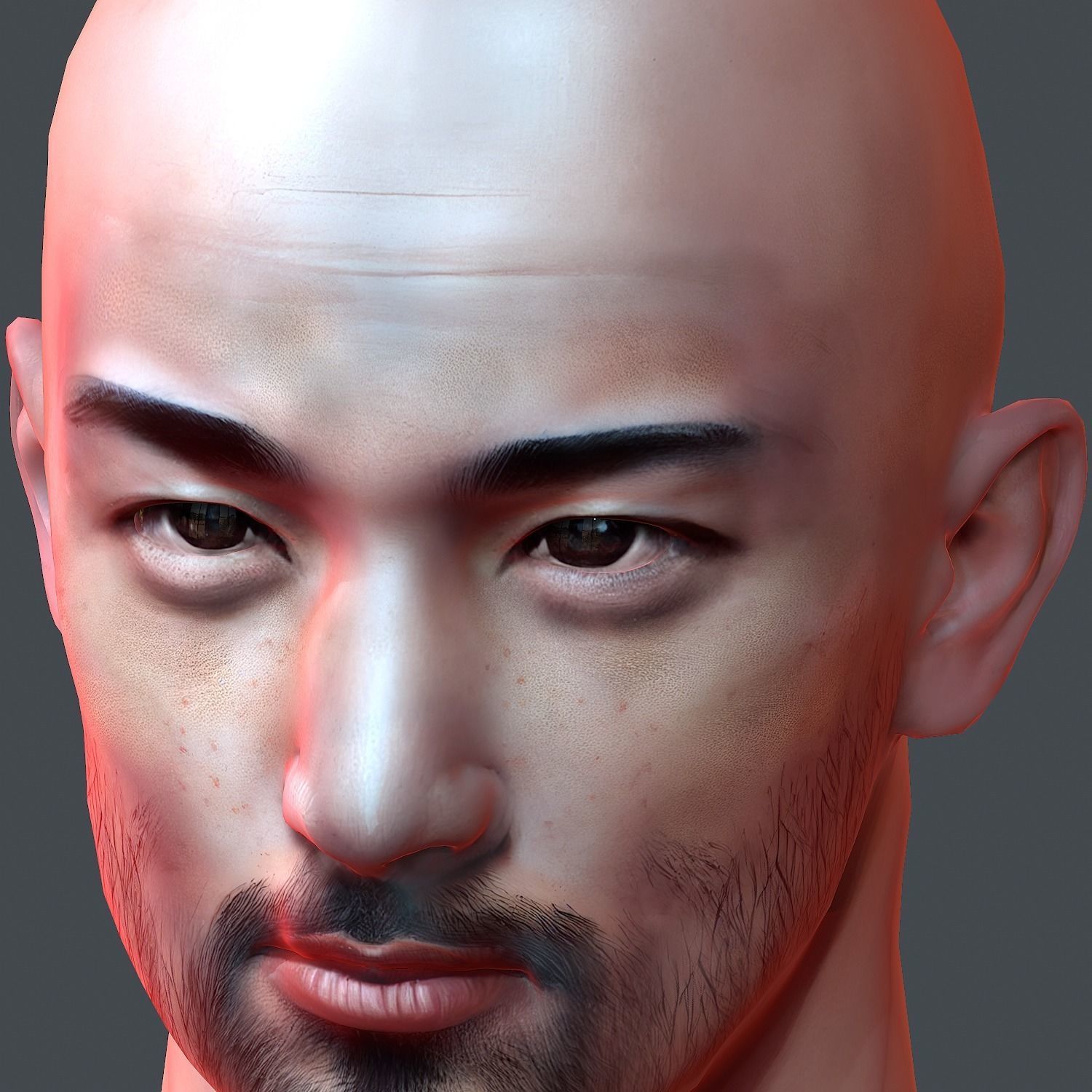 3D model Male head Asian male head PBR Realistic Perfect Head Low-poly VR / AR / low-poly | CGTrader