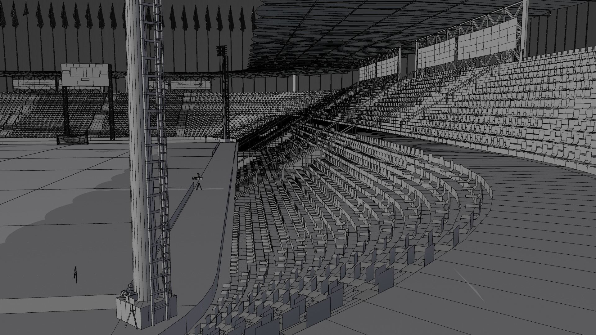 3D model Medium sized stadium VR / AR / low-poly | CGTrader
