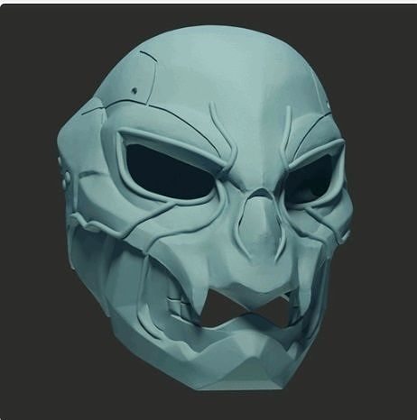 SKULL MAN Helmet 3D model 3D printable | CGTrader
