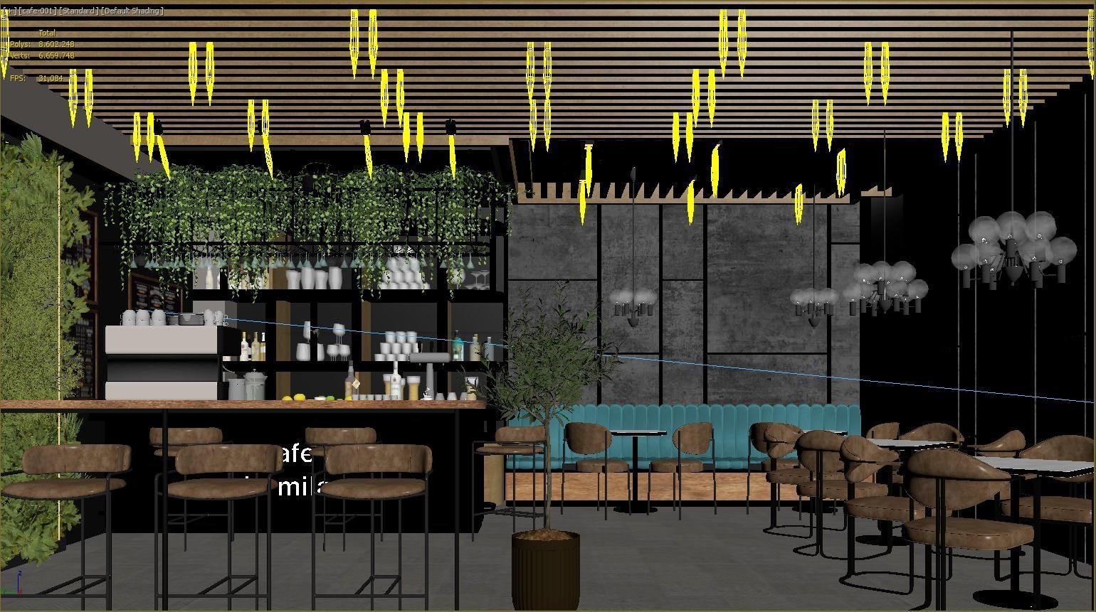 CAFE INTERIOR SCENE 3D model | CGTrader