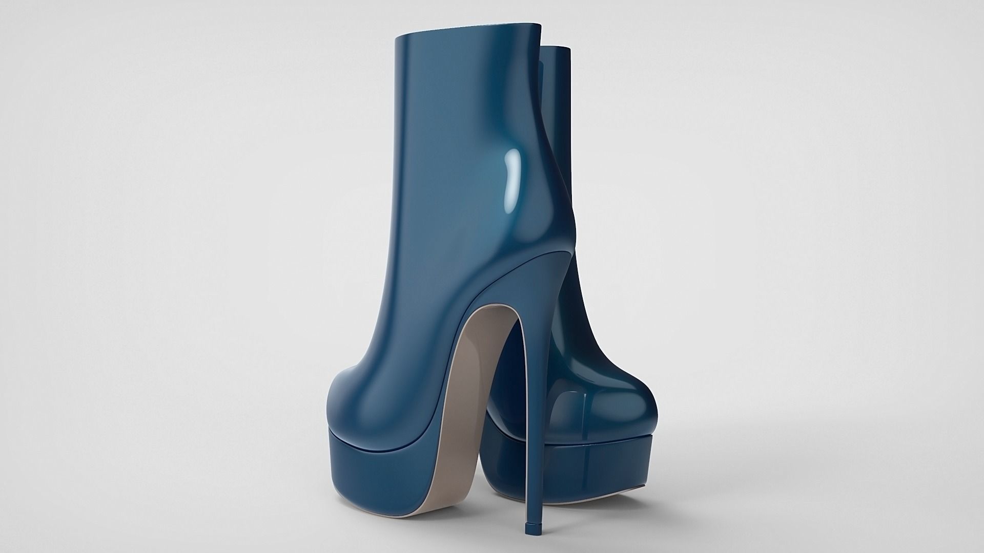 Super High Platform Stiletto Heels Boots 3D model | CGTrader