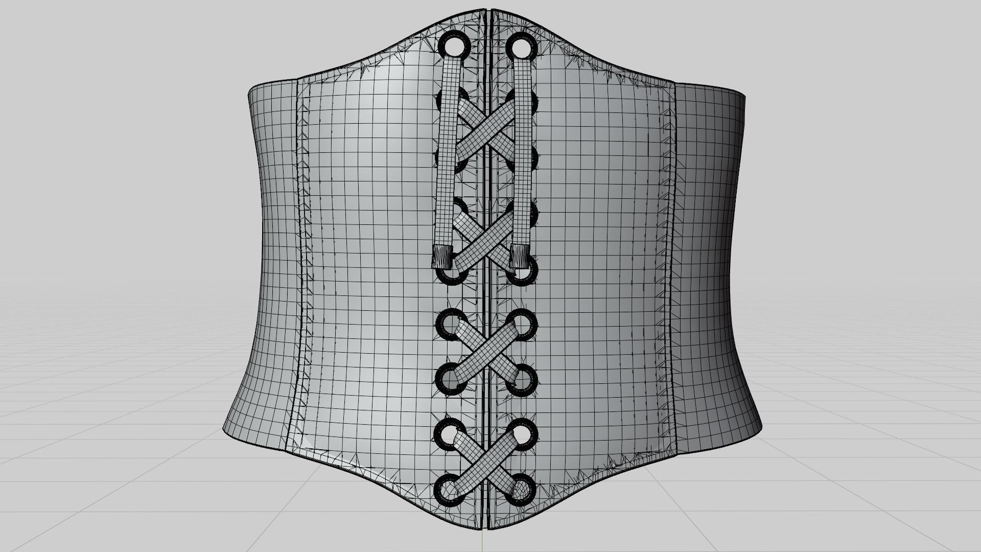 Corset silver 3D model | CGTrader