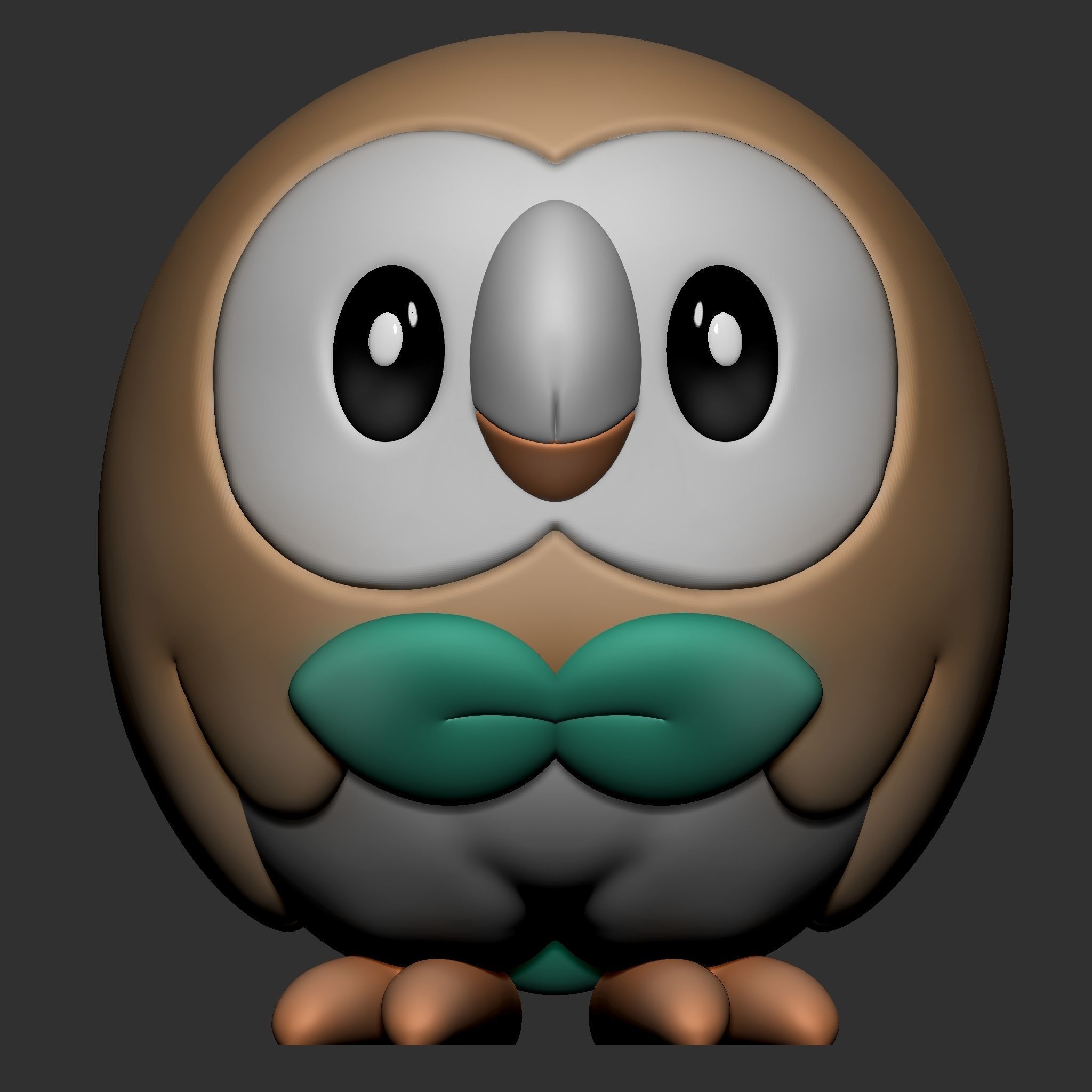 ROWLET POKEMON 3D model 3D printable | CGTrader