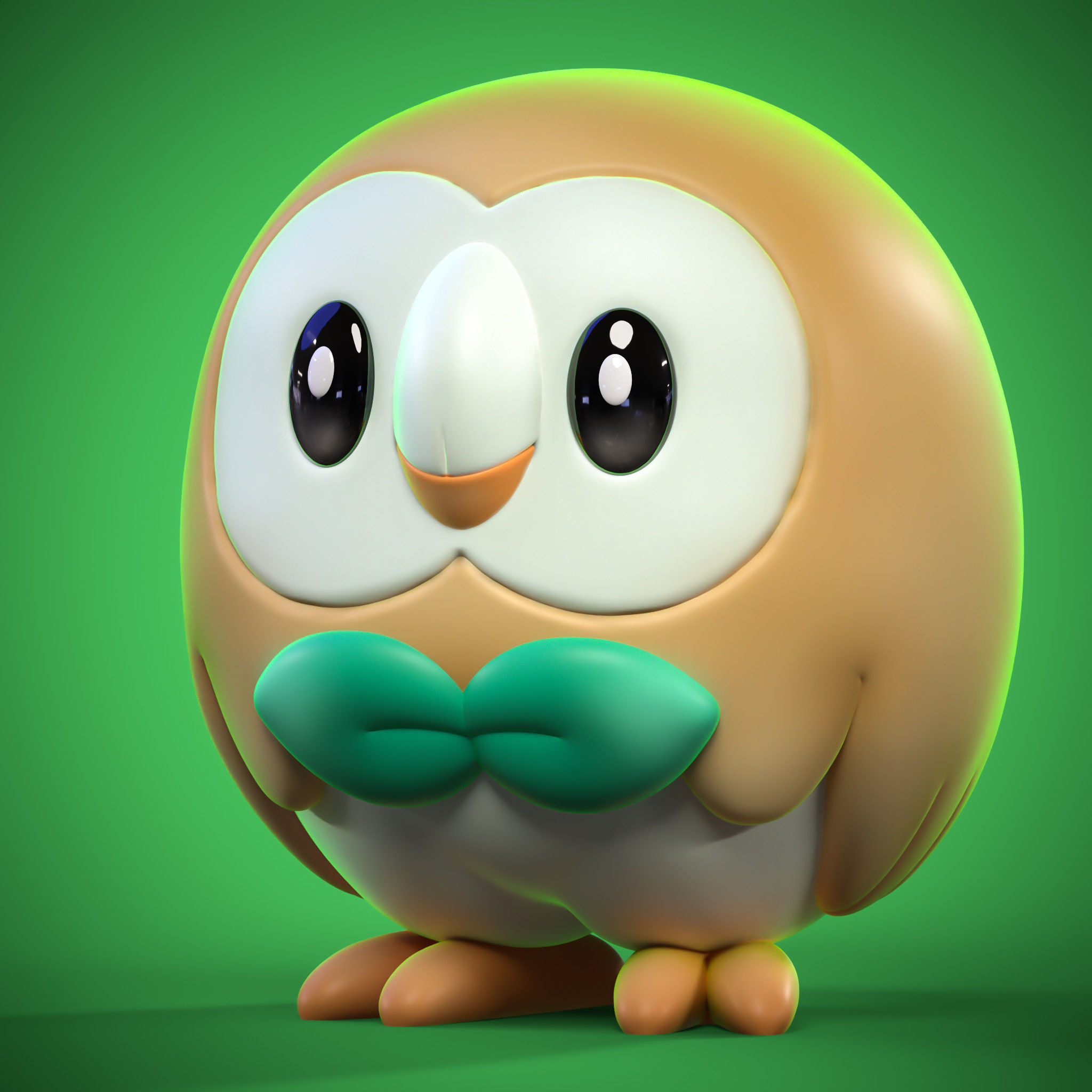 ROWLET POKEMON 3D model 3D printable | CGTrader