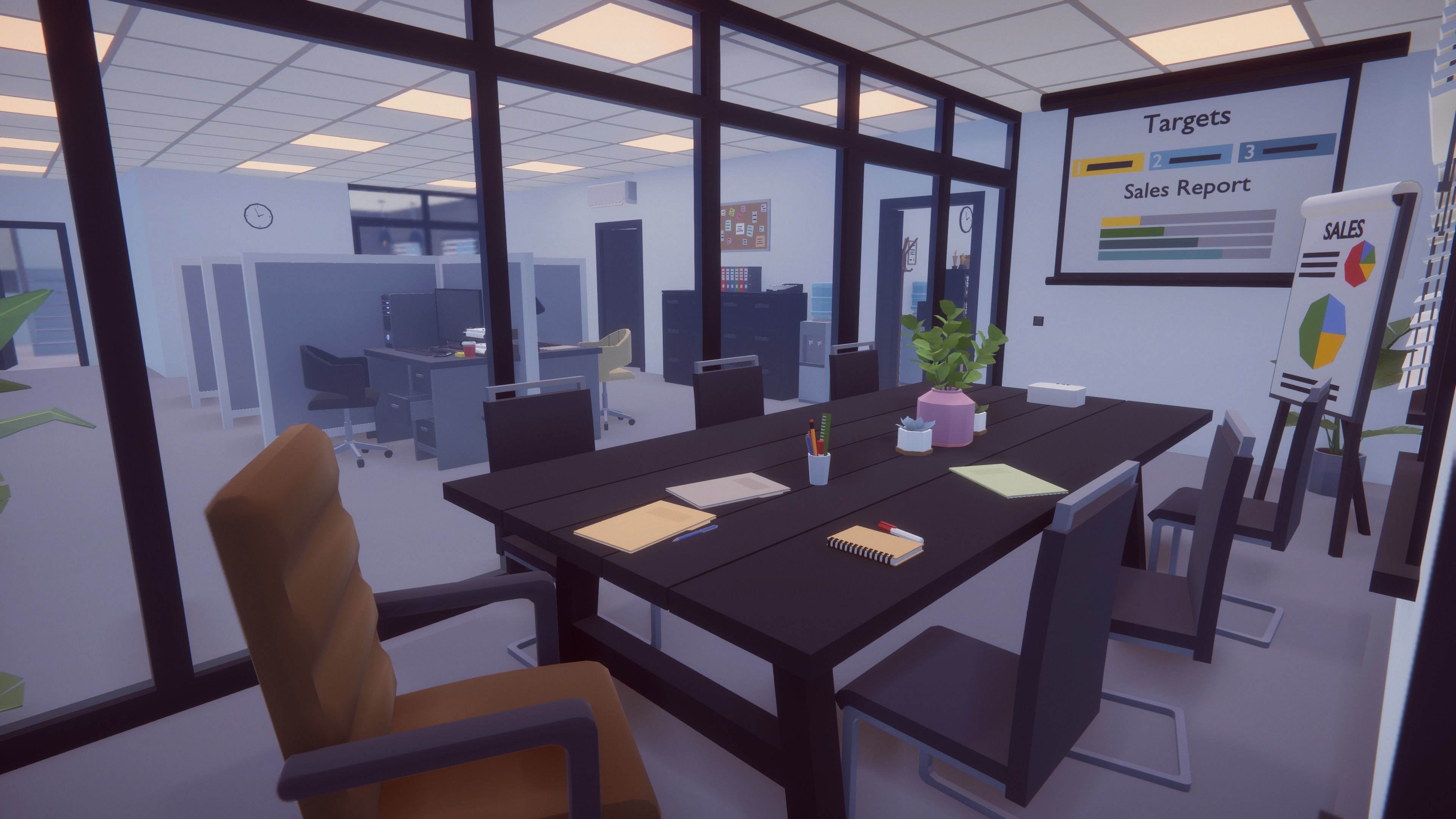 3D model Low Poly Office Interiors VR / AR / low-poly | CGTrader