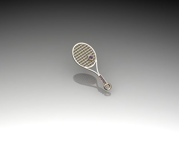 Tennis racket Necklace 3D print model 3D model 3D printable | CGTrader