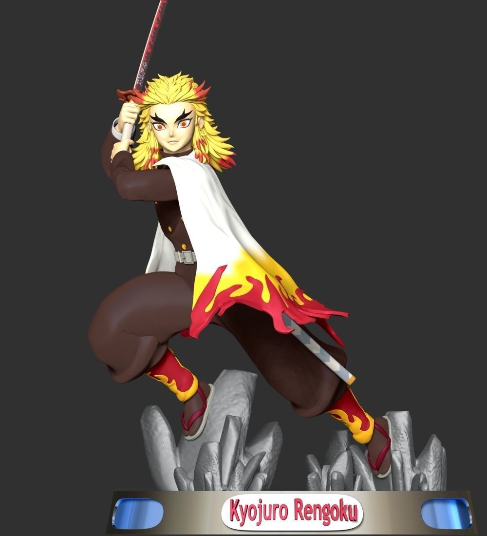 Kyojuro Rengoku - Demon Slayer 3D model 3D printable | CGTrader