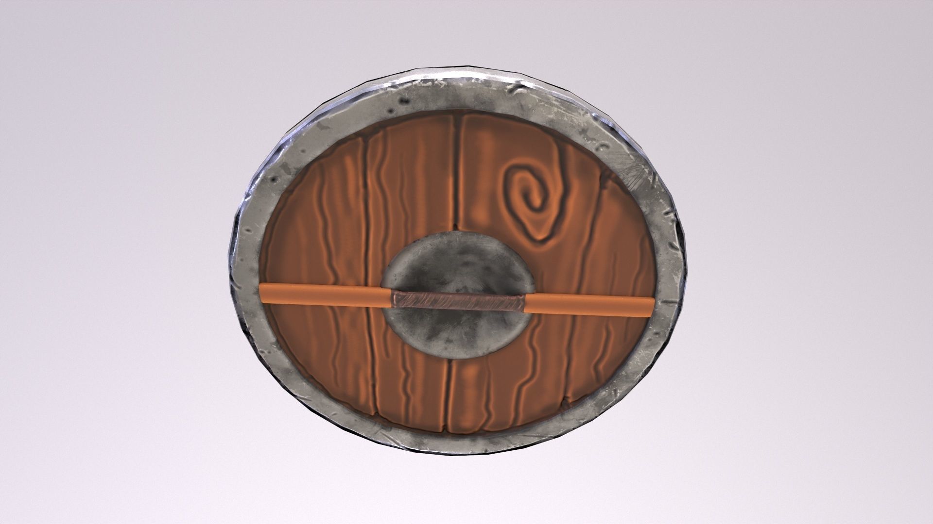 3D model Round wooden shield stylized cartoon PBR game asset VR / AR / low-poly | CGTrader