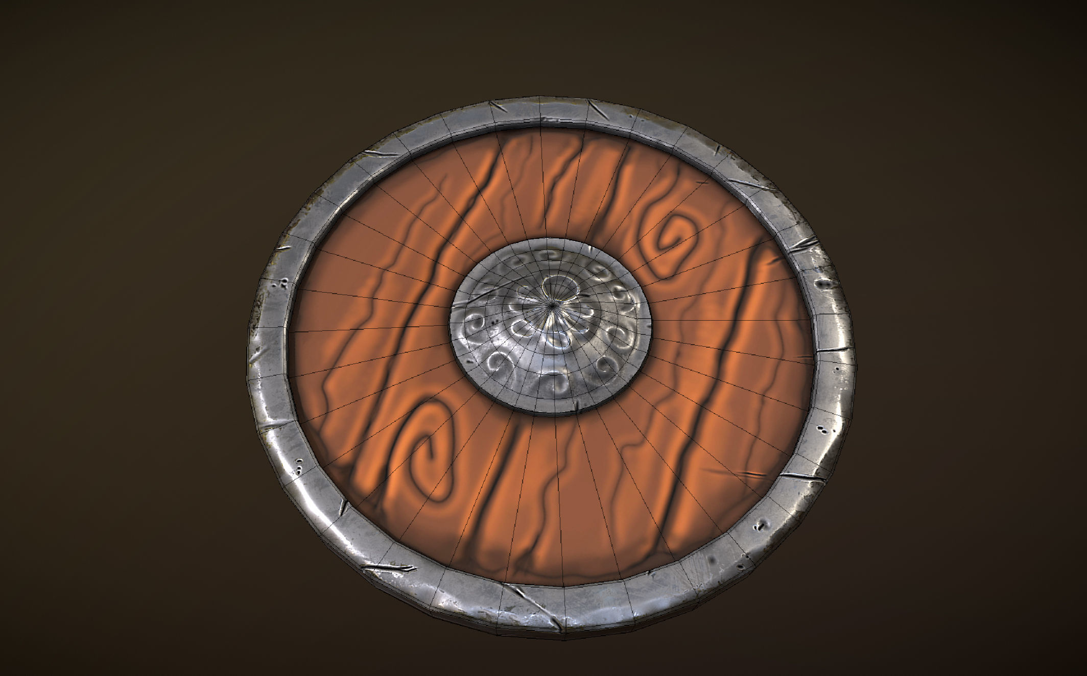3D model Round wooden shield stylized cartoon PBR game asset VR / AR / low-poly | CGTrader