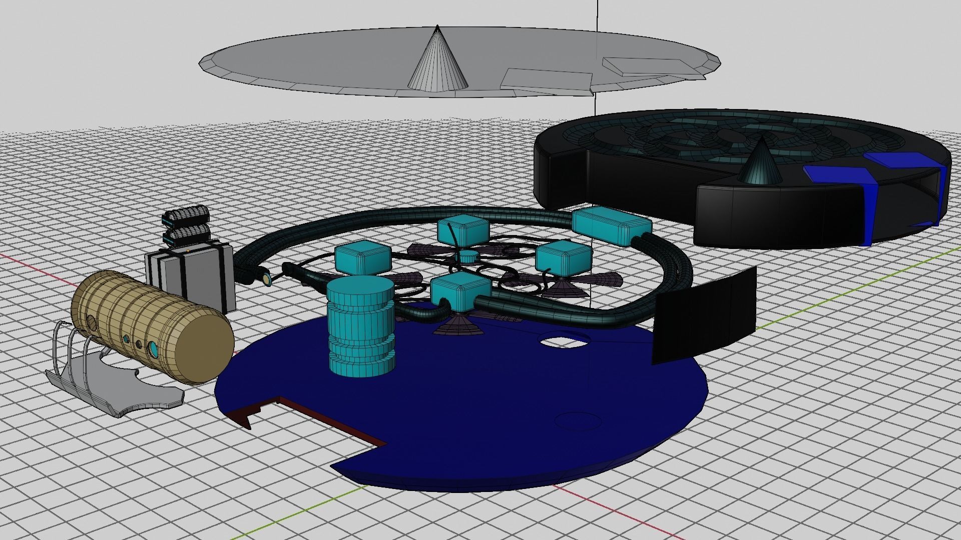 Drone sci-fi spaceship 3D model | CGTrader