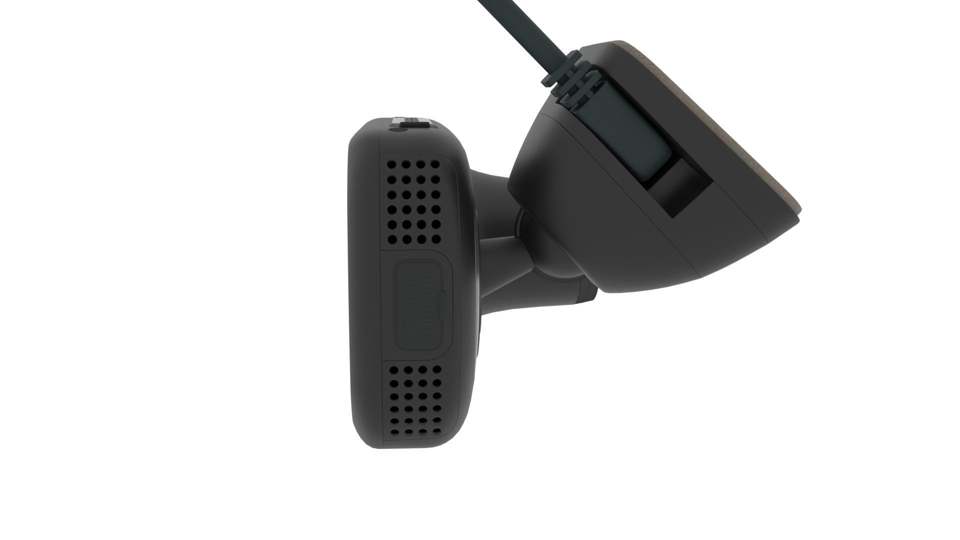 3D model Realistic Car Dash Cam model with attachments VR / AR / low ...