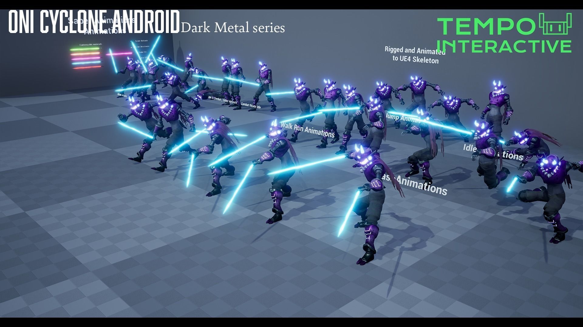 3D model Oni Cyclone Android - Dark Metal Series VR / AR / low-poly ...