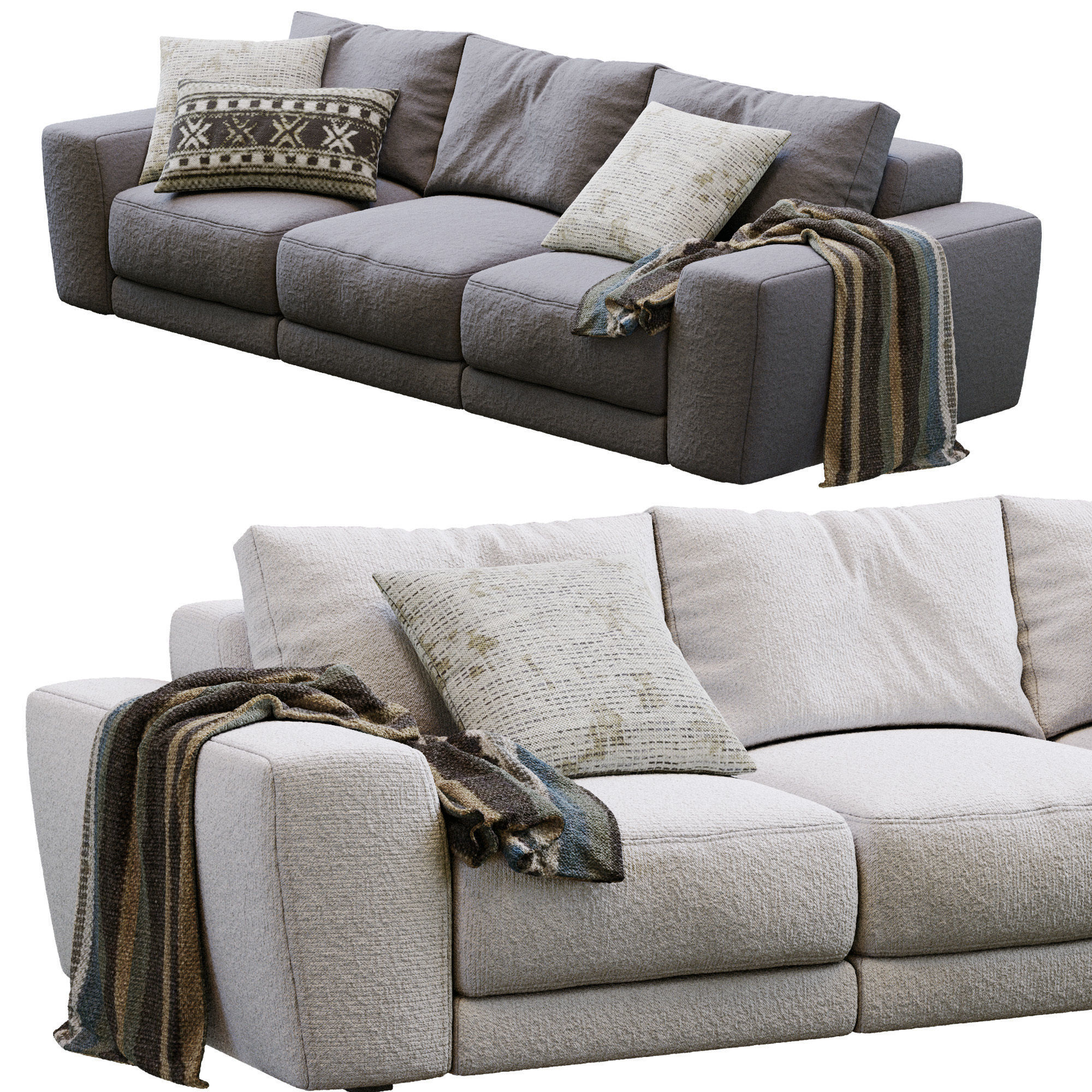 Pasha By Jesse 3 seater 3D model | CGTrader