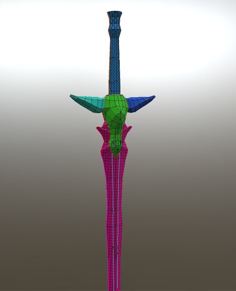 3D model Handpainted Fantasy Dragon Sword VR / AR / low-poly | CGTrader