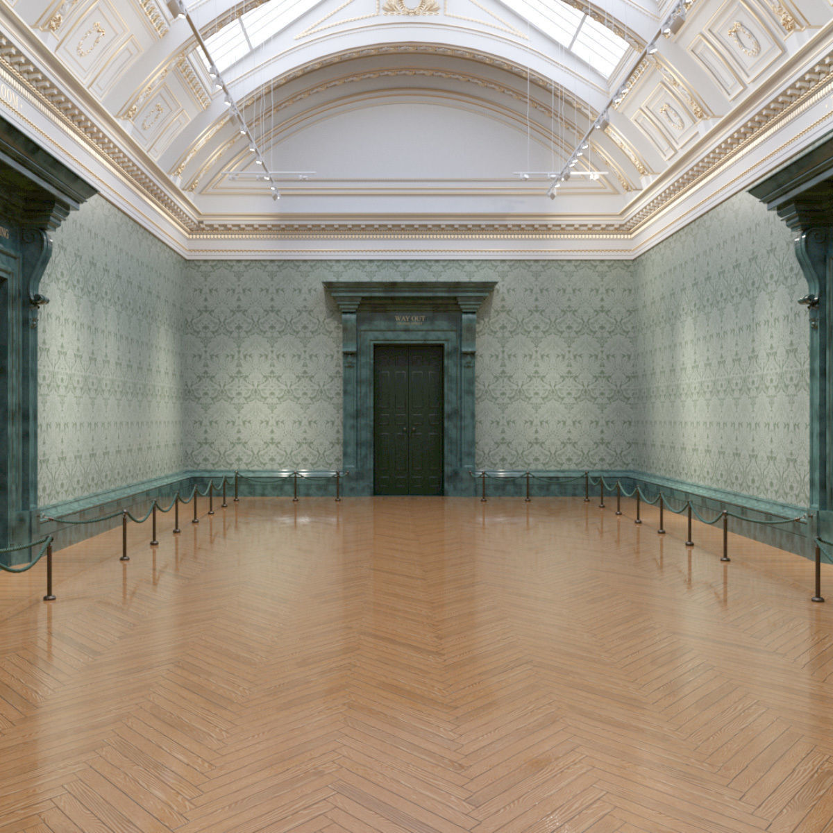 Museum Interior - London National Gallery - Room 9 Interior 3D model ...