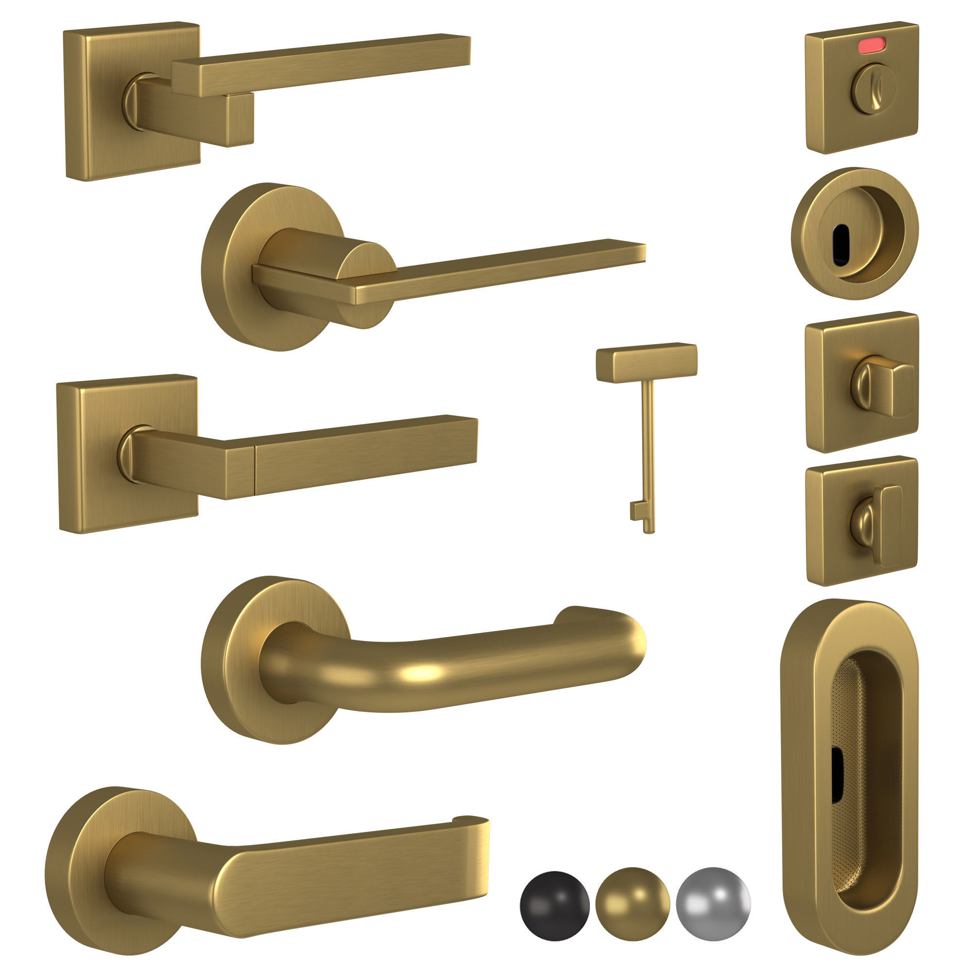 olivari door handles 3D model | CGTrader
