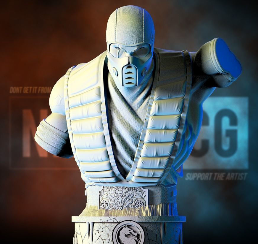 Fan Art Sub-Zero from MK - Bust 3D model 3D printable | CGTrader
