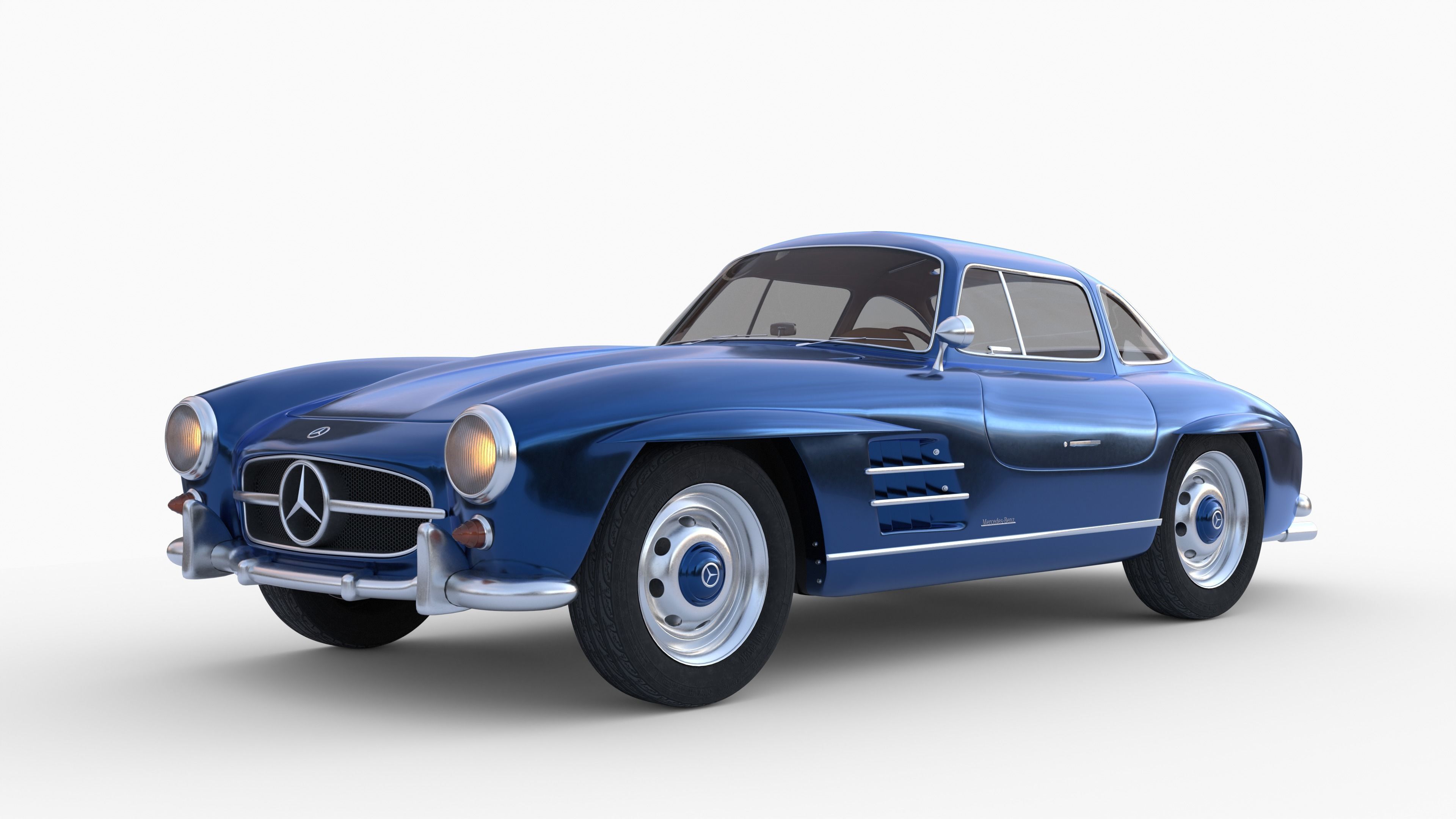 Mercedes benz 300 SL free 3D model animated rigged | CGTrader