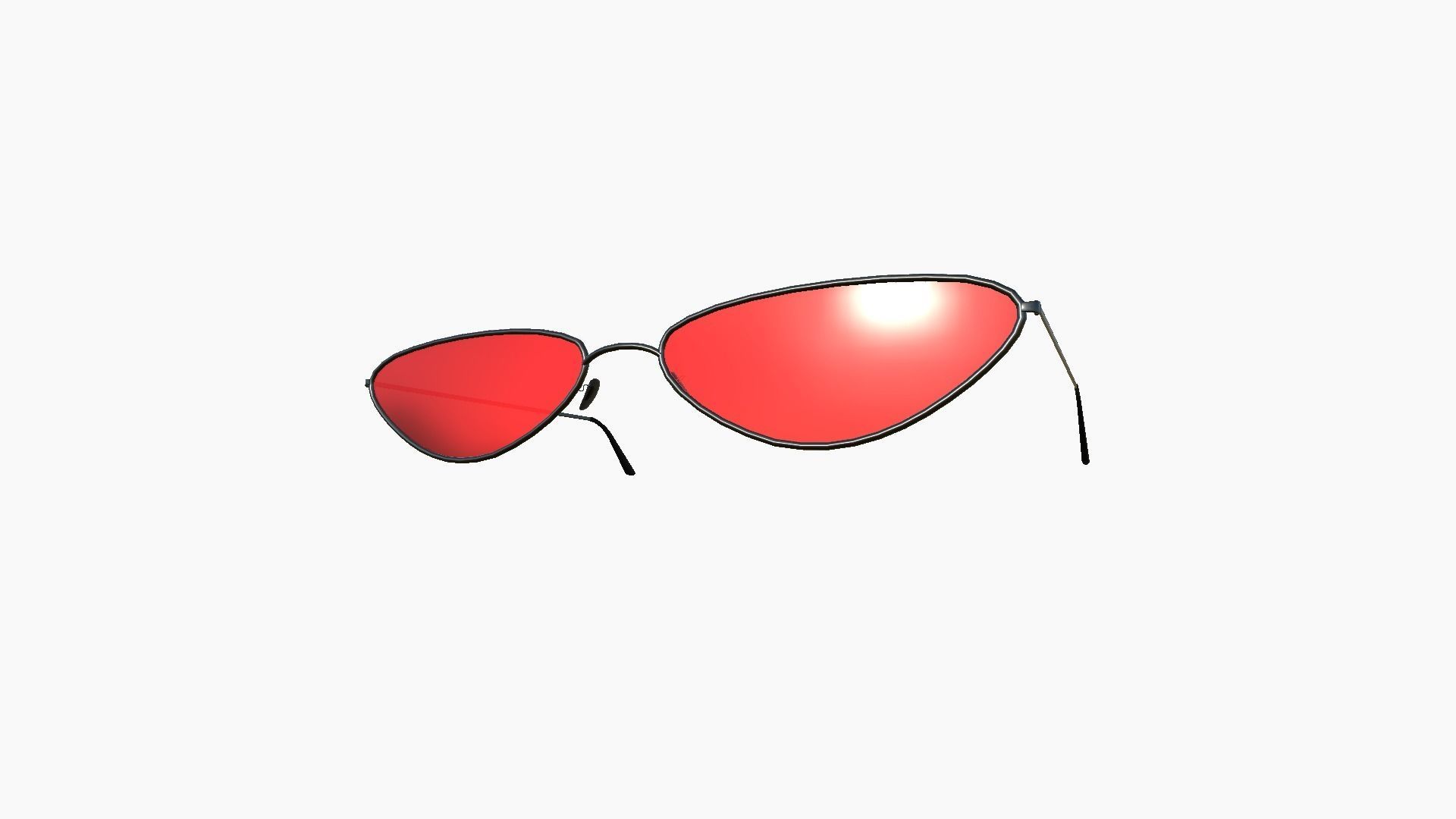 3D model Sunglass G01 Black Red - Character Design Fashion VR / AR ...