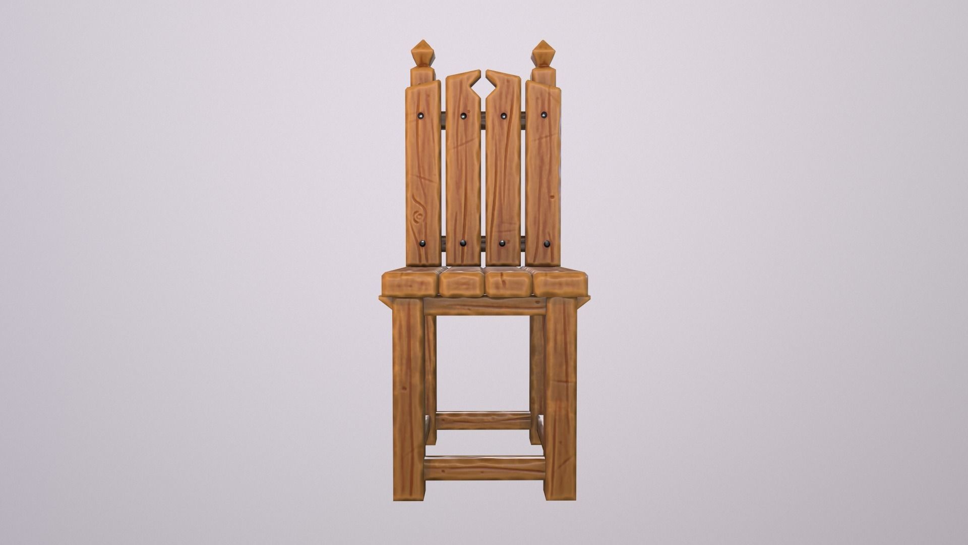 3D model Stylized medieval chair VR / AR / low-poly | CGTrader